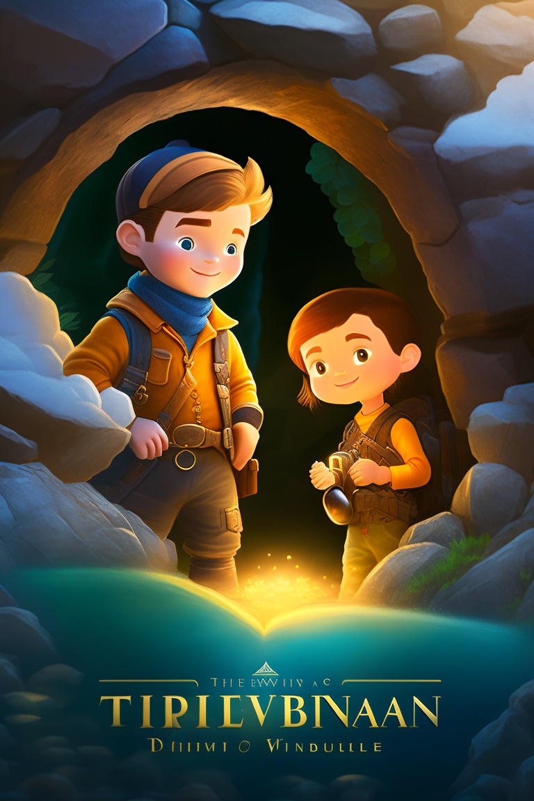 Lexica - Children's storybook cover with title written on it "The Cave ...