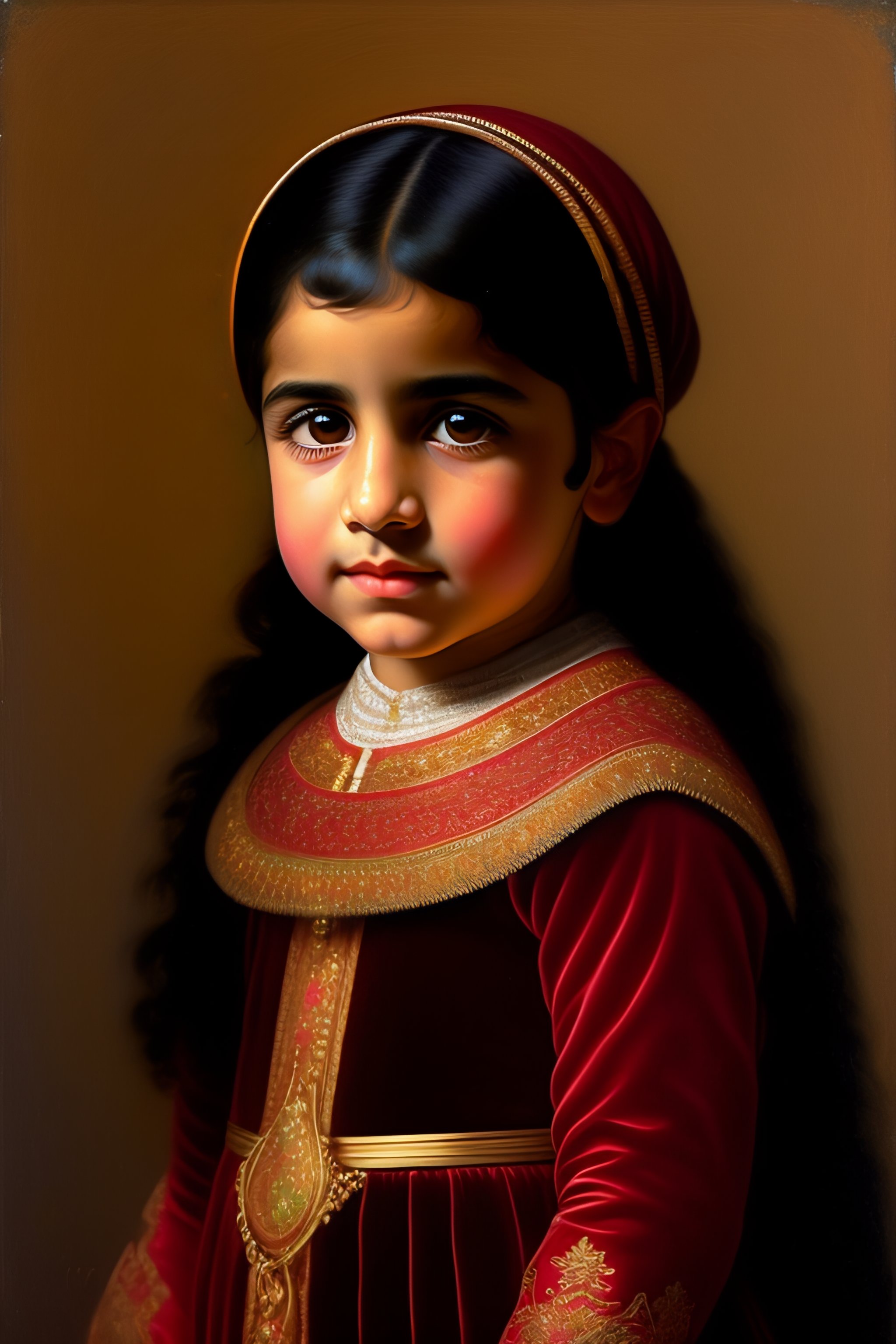 Lexica - Portrait of a little persian girl in 1800