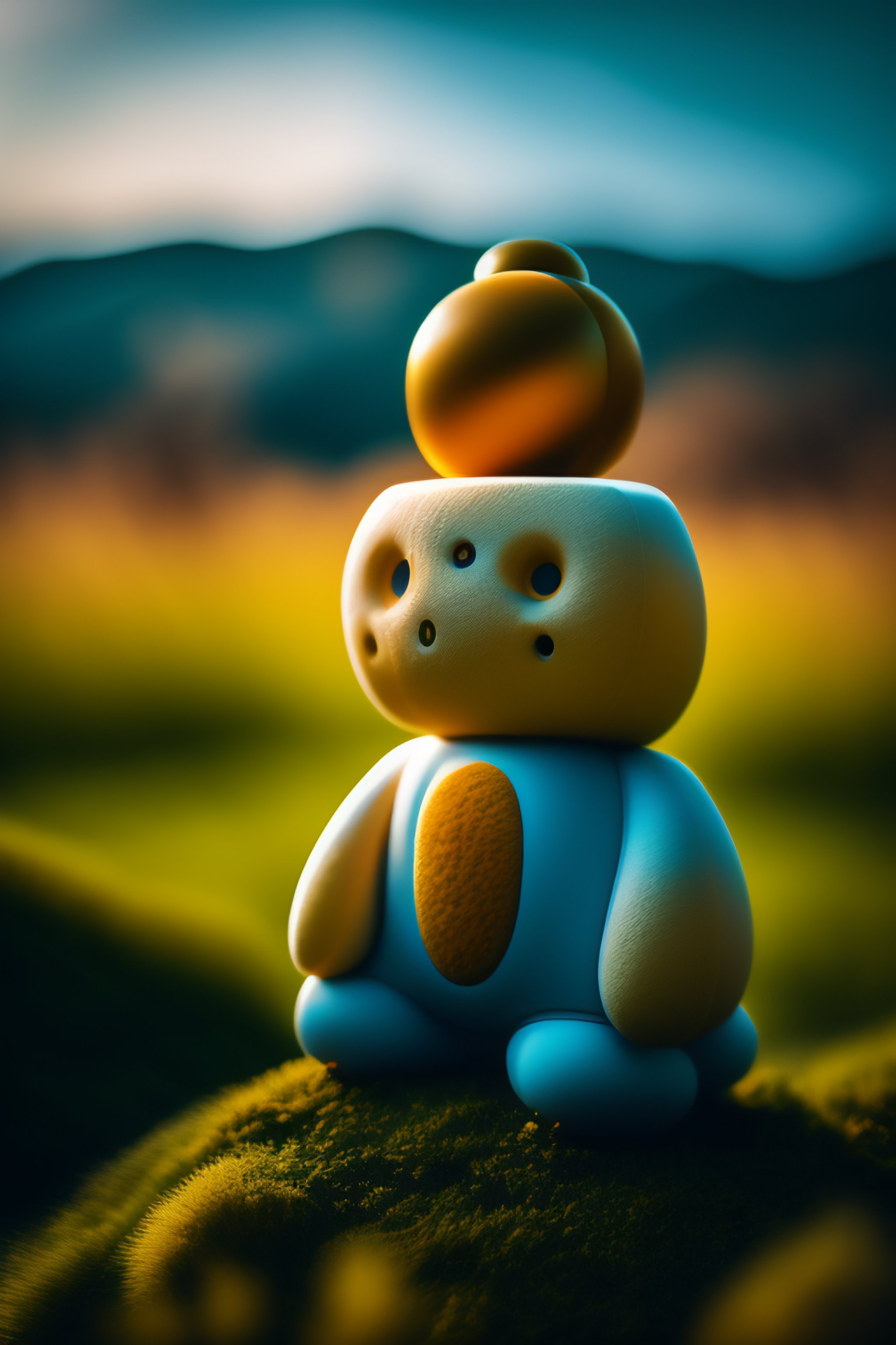 Lexica - A photographic and light image of a weird humanoid in a naïve ...