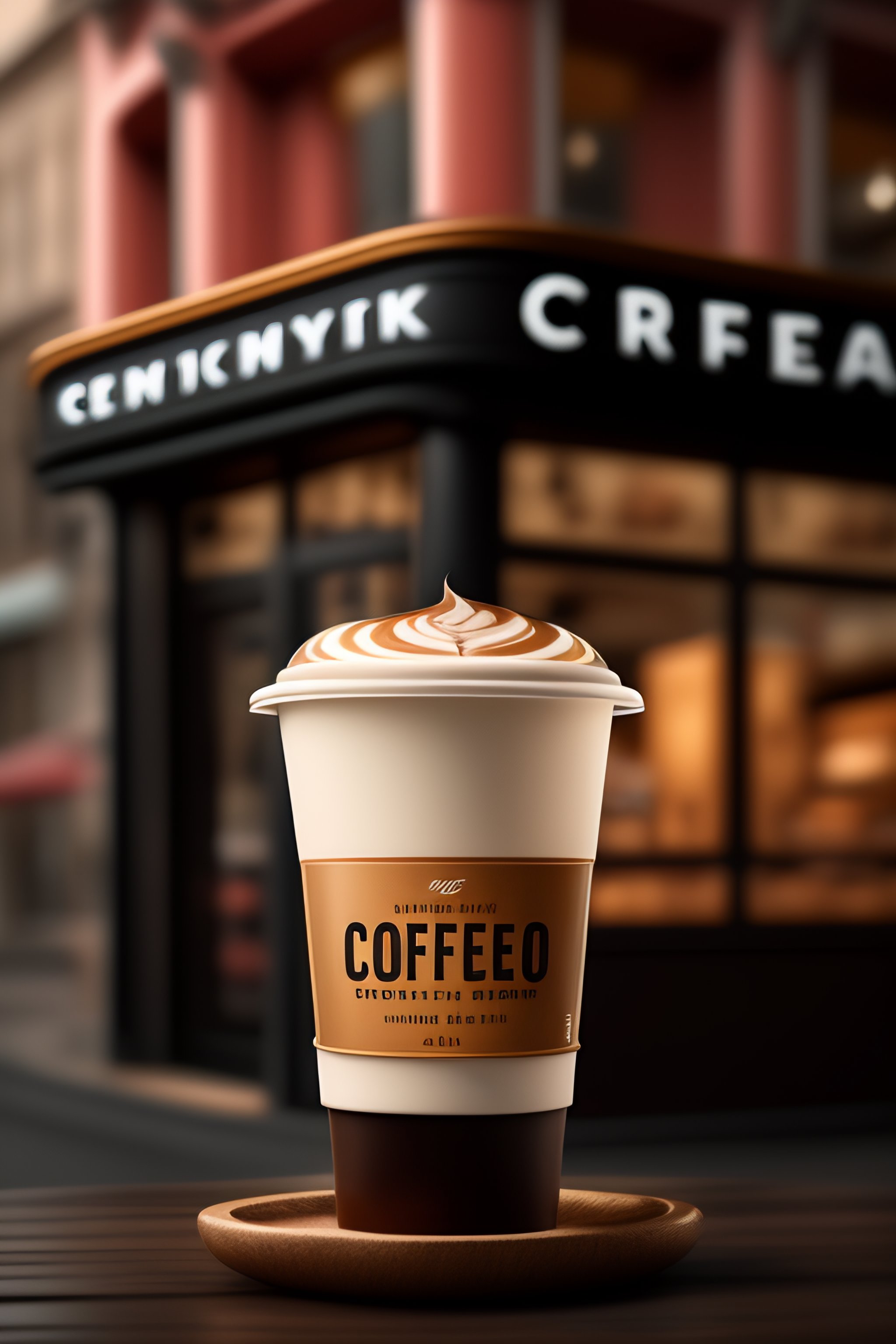 Lexica - Advertisement for a coffee shop post with coffee beans a real ...