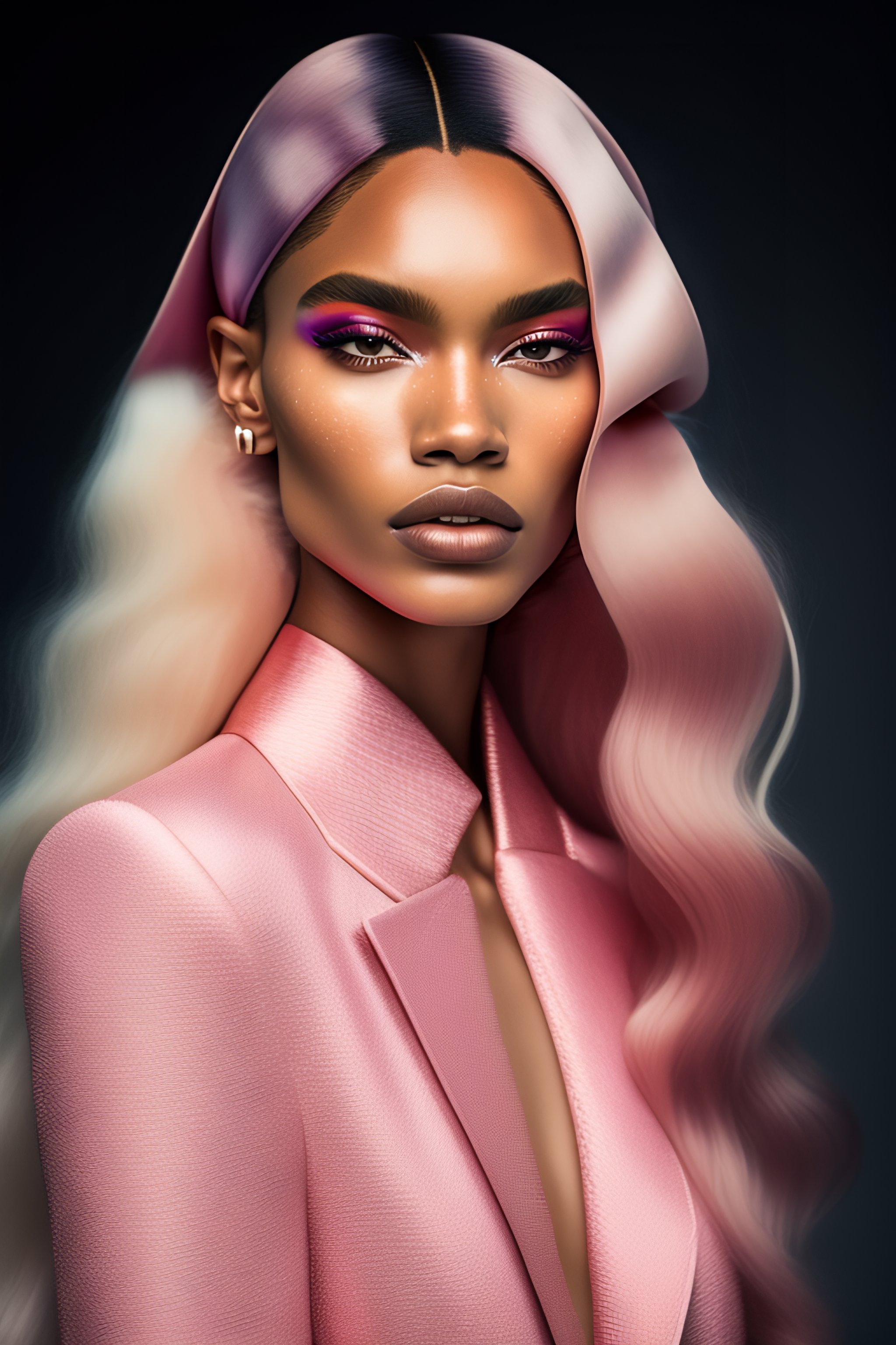 Lexica - A photo close-up of a beautiful long haired woman with light ...