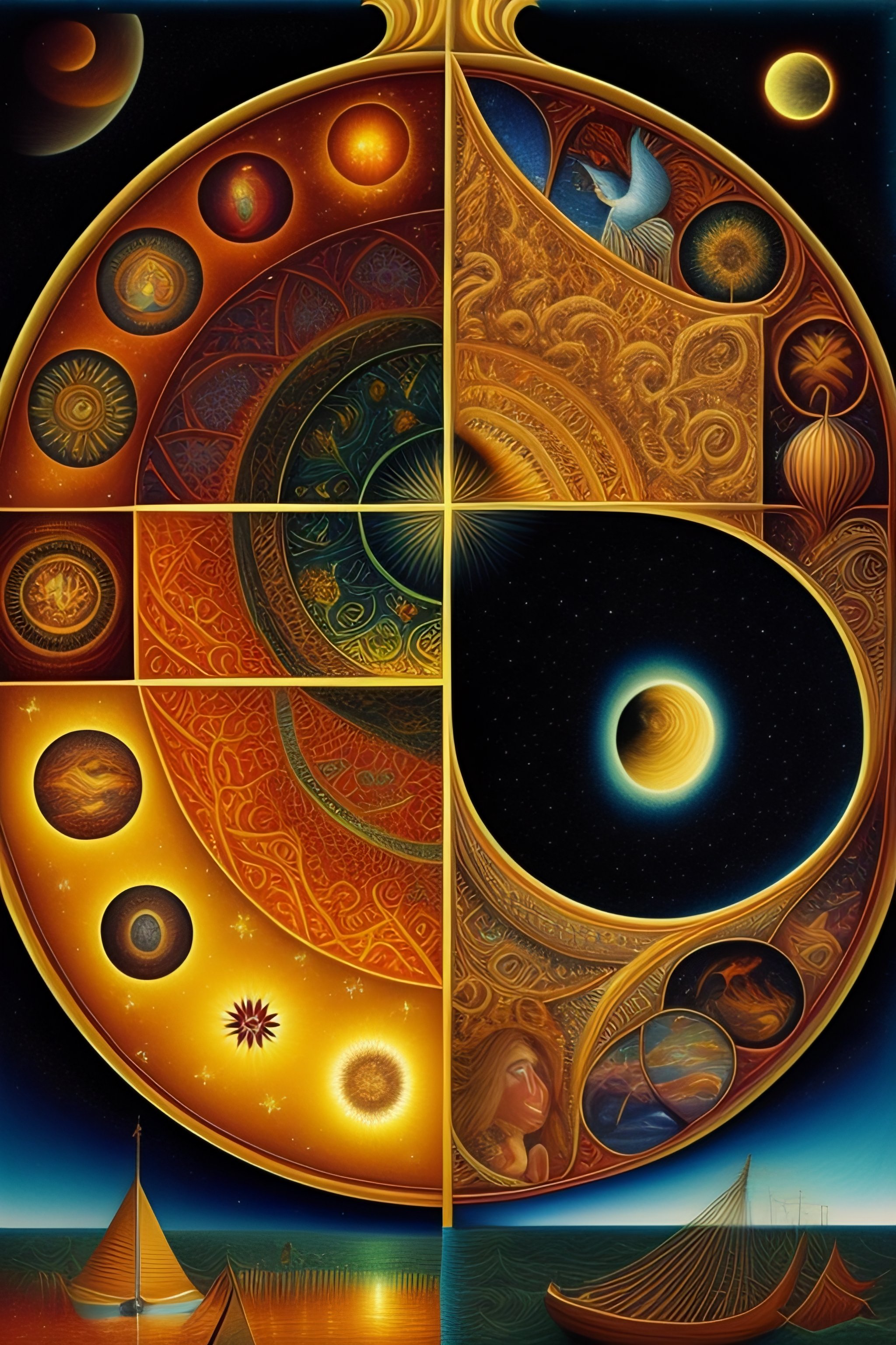Lexica - The north surrealist zodiac, art by johfra bosschart