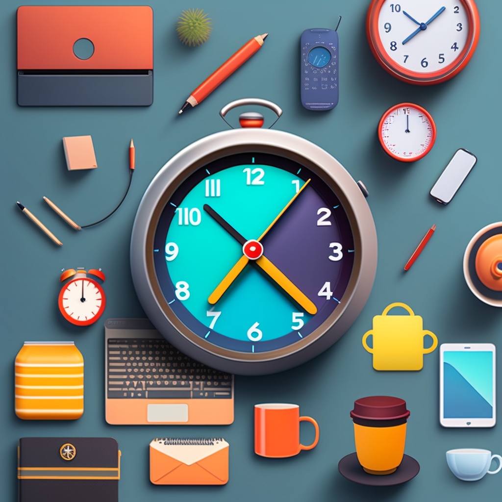 Lexica - A background with images of everyday objects such as a clock ...