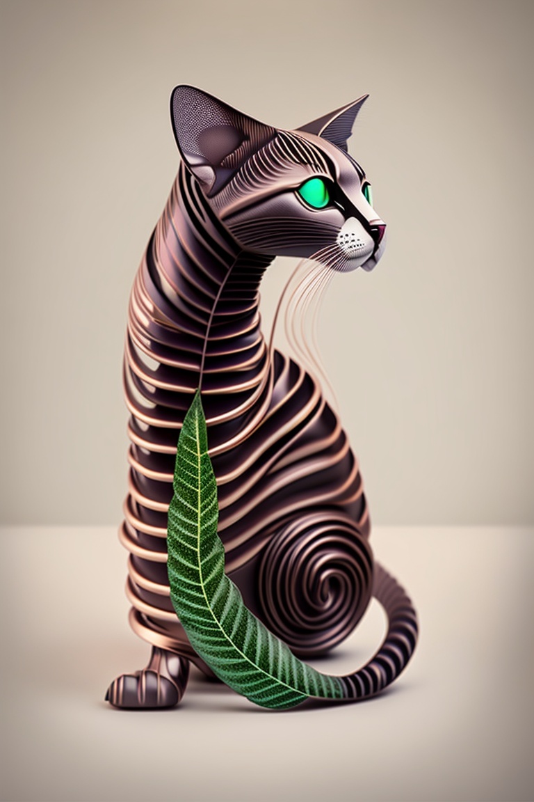 Lexica - 1920;s slinky cat skeleton with leaf and flowers , feminine ...
