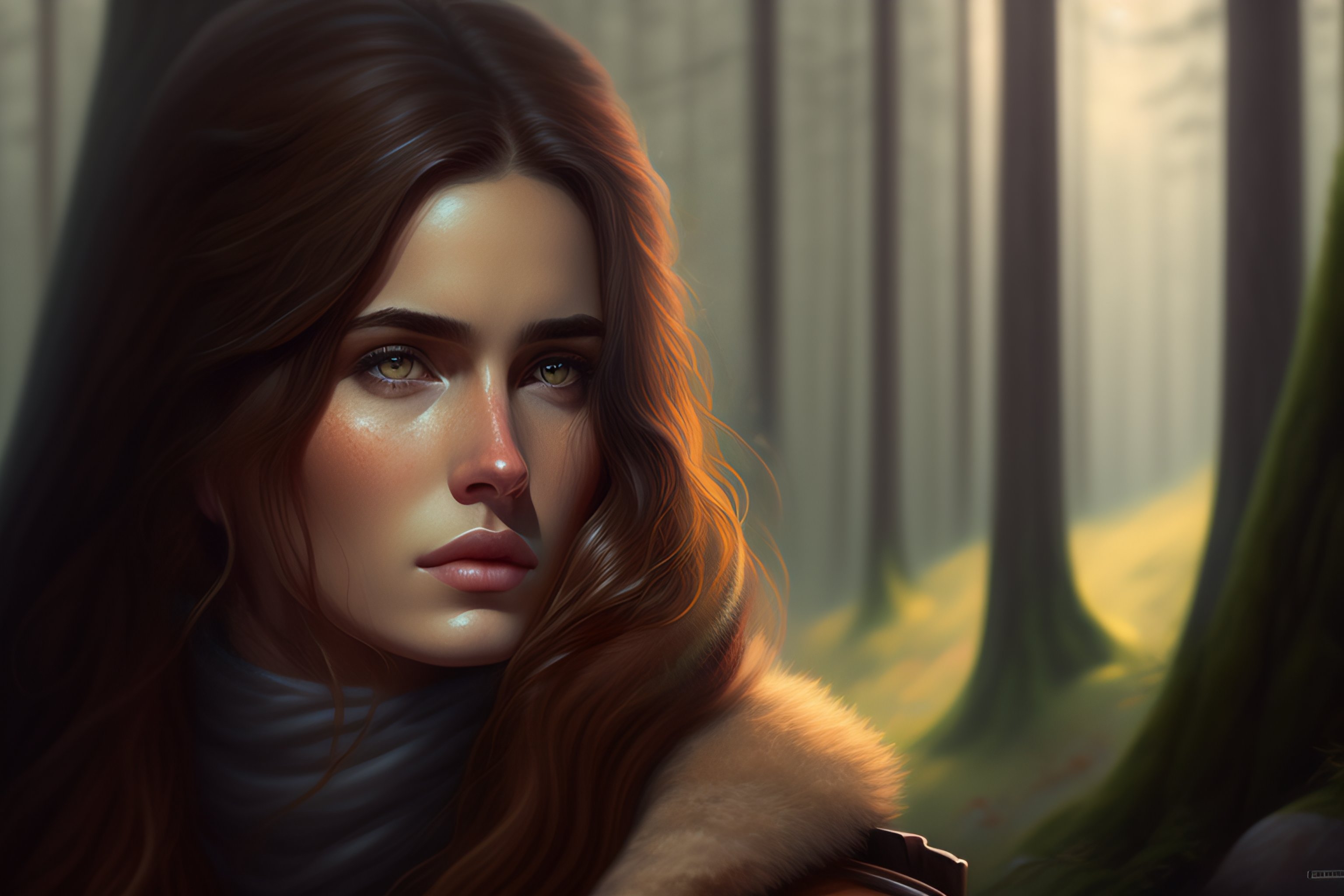 Lexica - Sad woman wilderness, sad, angry, deep woods, brown hair ...