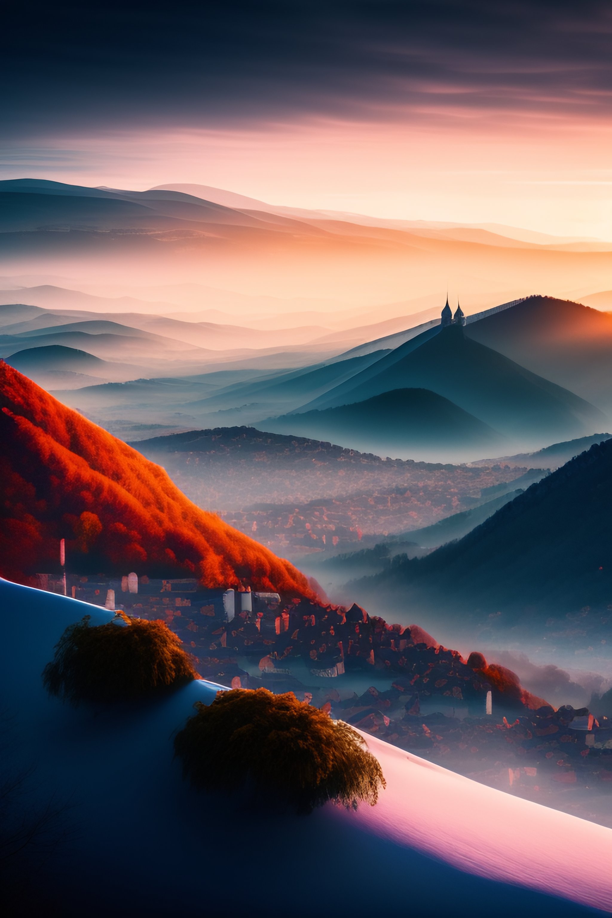 Lexica - An image of a futuristic city of brasov with unusual weather ...