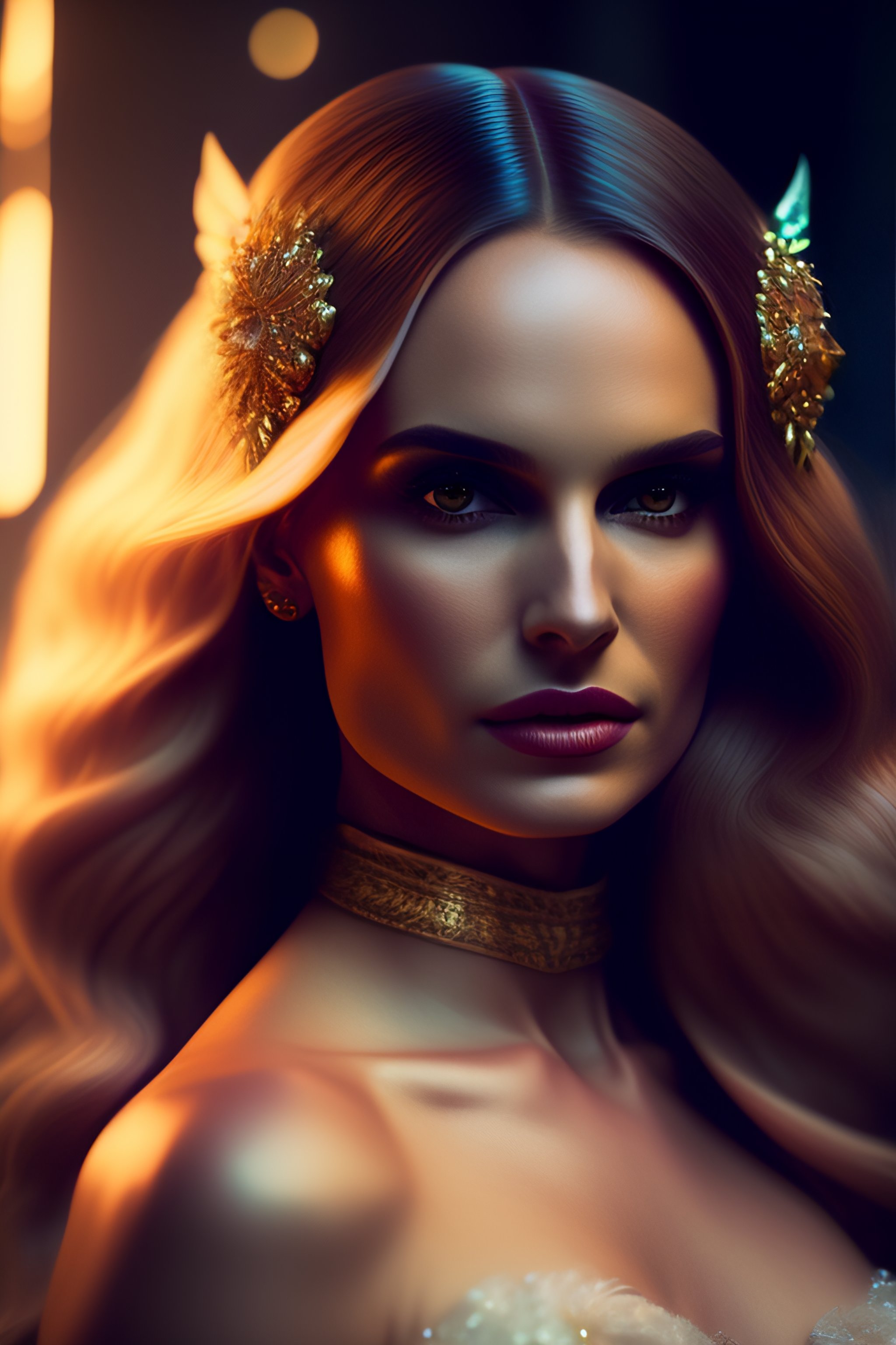 Lexica - Natalie Portman as Fairy in clothing and headdress, Tom ...