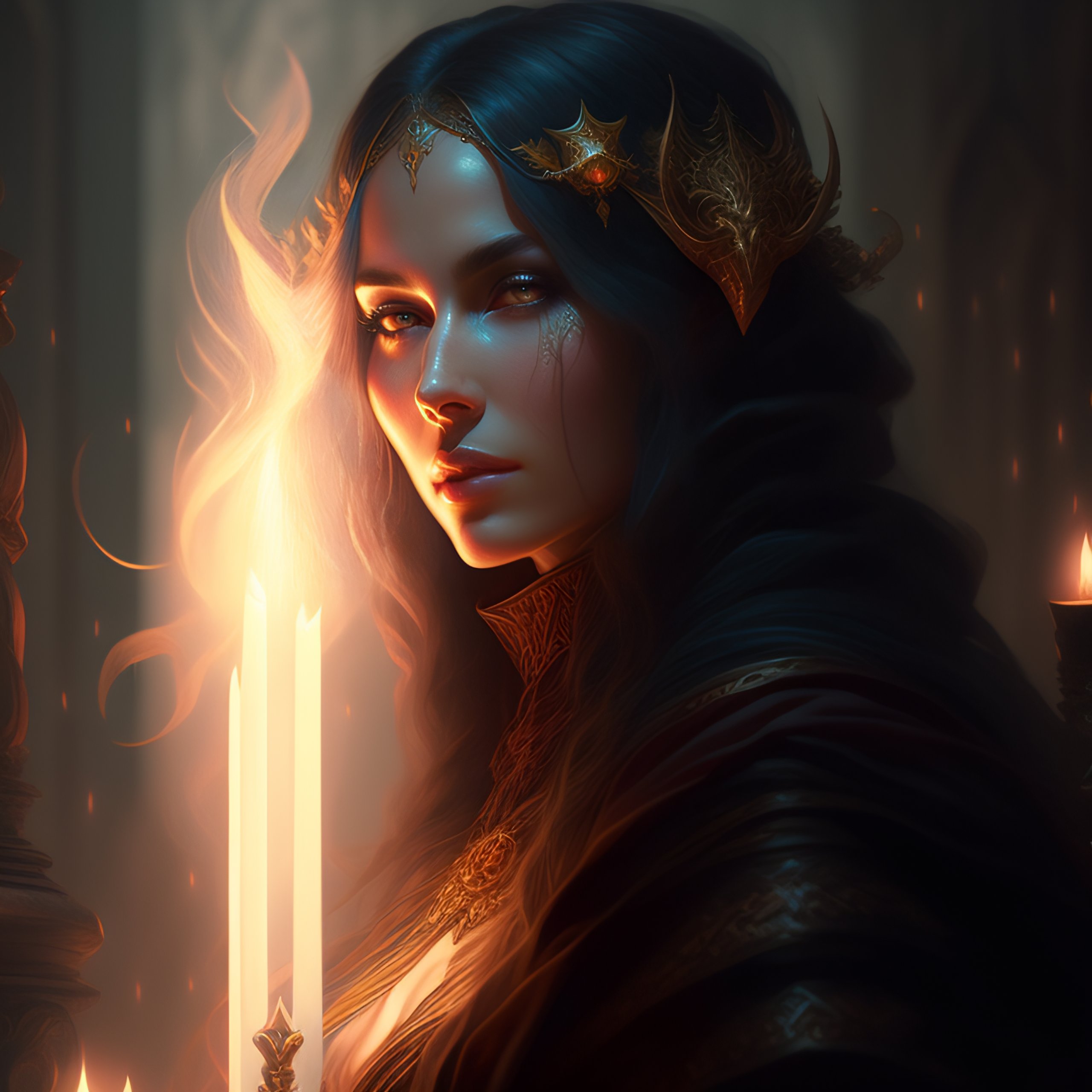 Lexica - A beautiful satanic picture of a necromancer sorcerer taming a ...