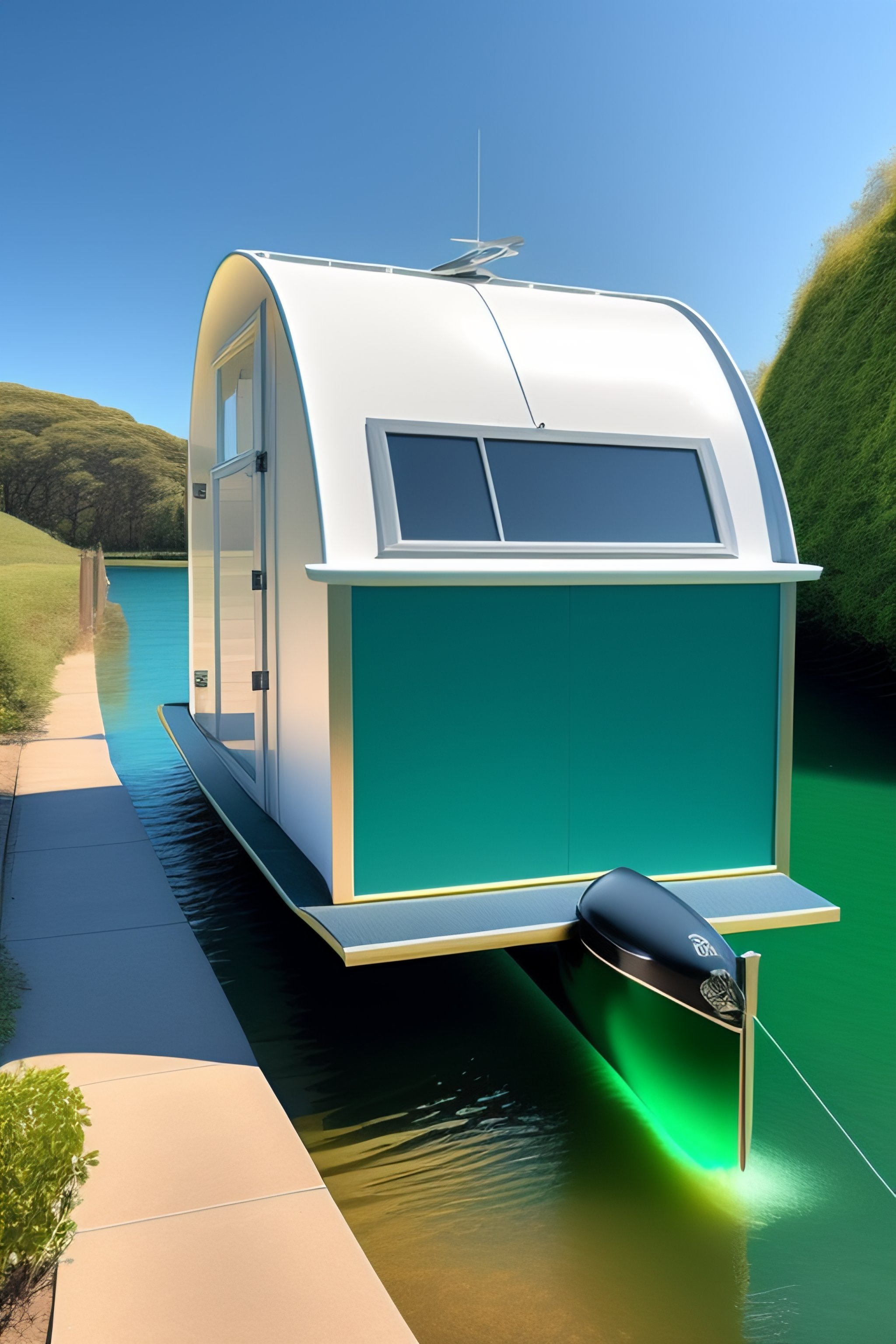Lexica - 25 foot wide hydrofoil water vehicle house