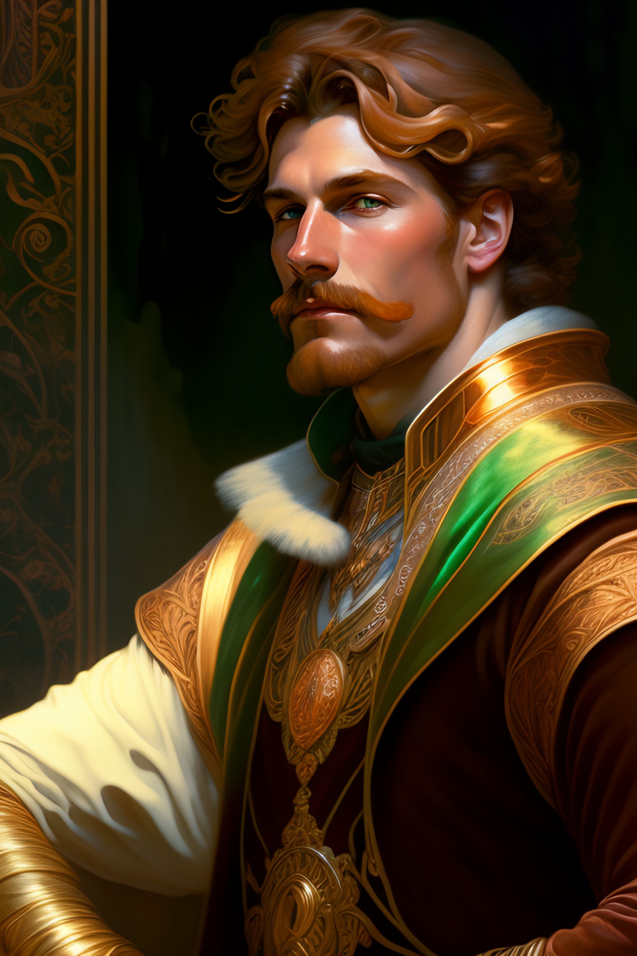 Lexica - Portrait of a 50 year old ruggedly handsome joyful merchant ...