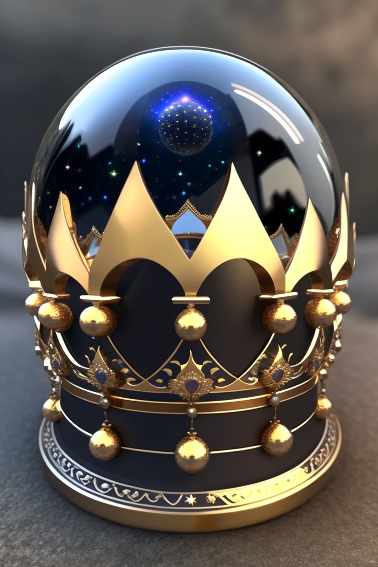 Lexica - I want to create a crown that has six embedded orbs. It's a ...