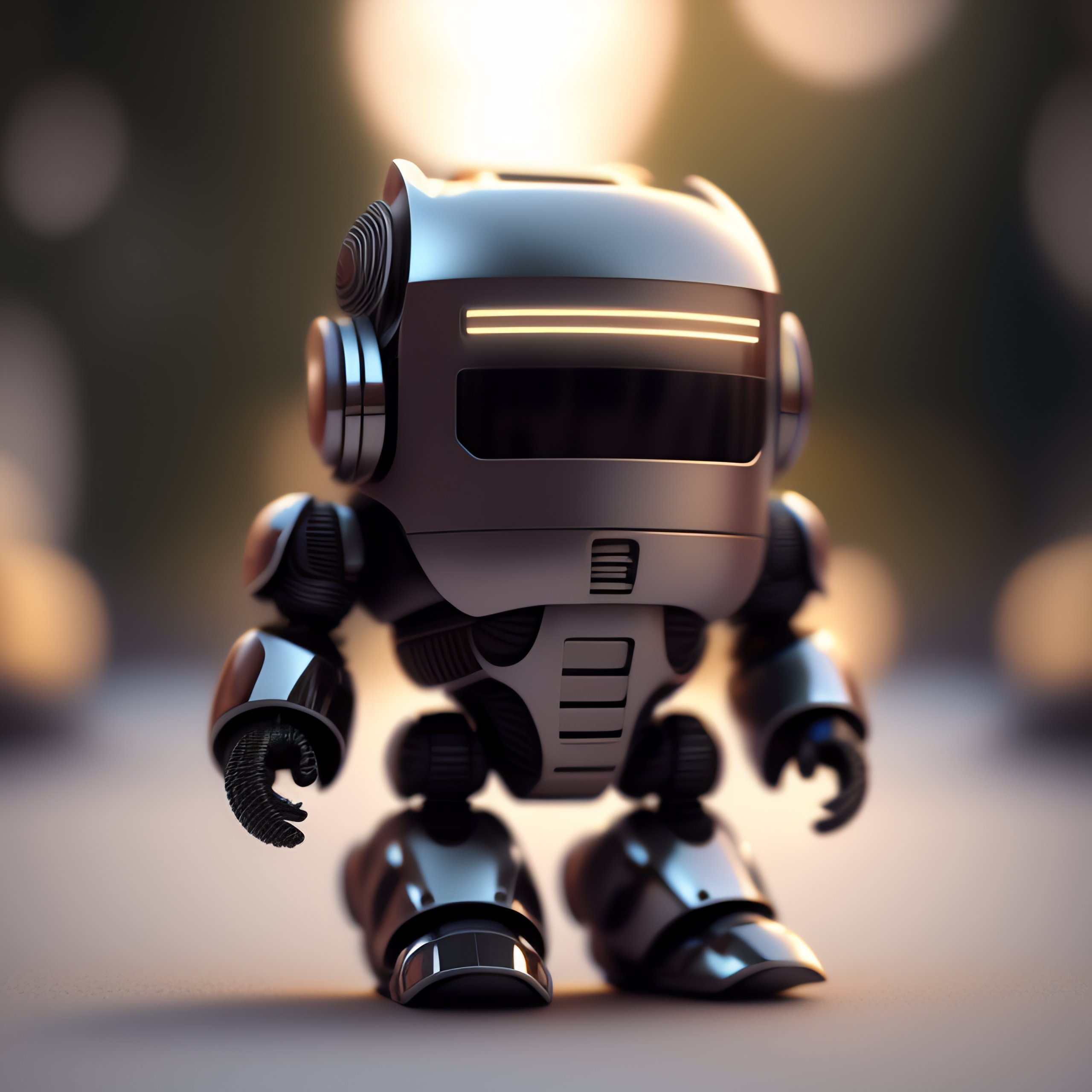 Lexica - Cute 3d render of toy art robocop
