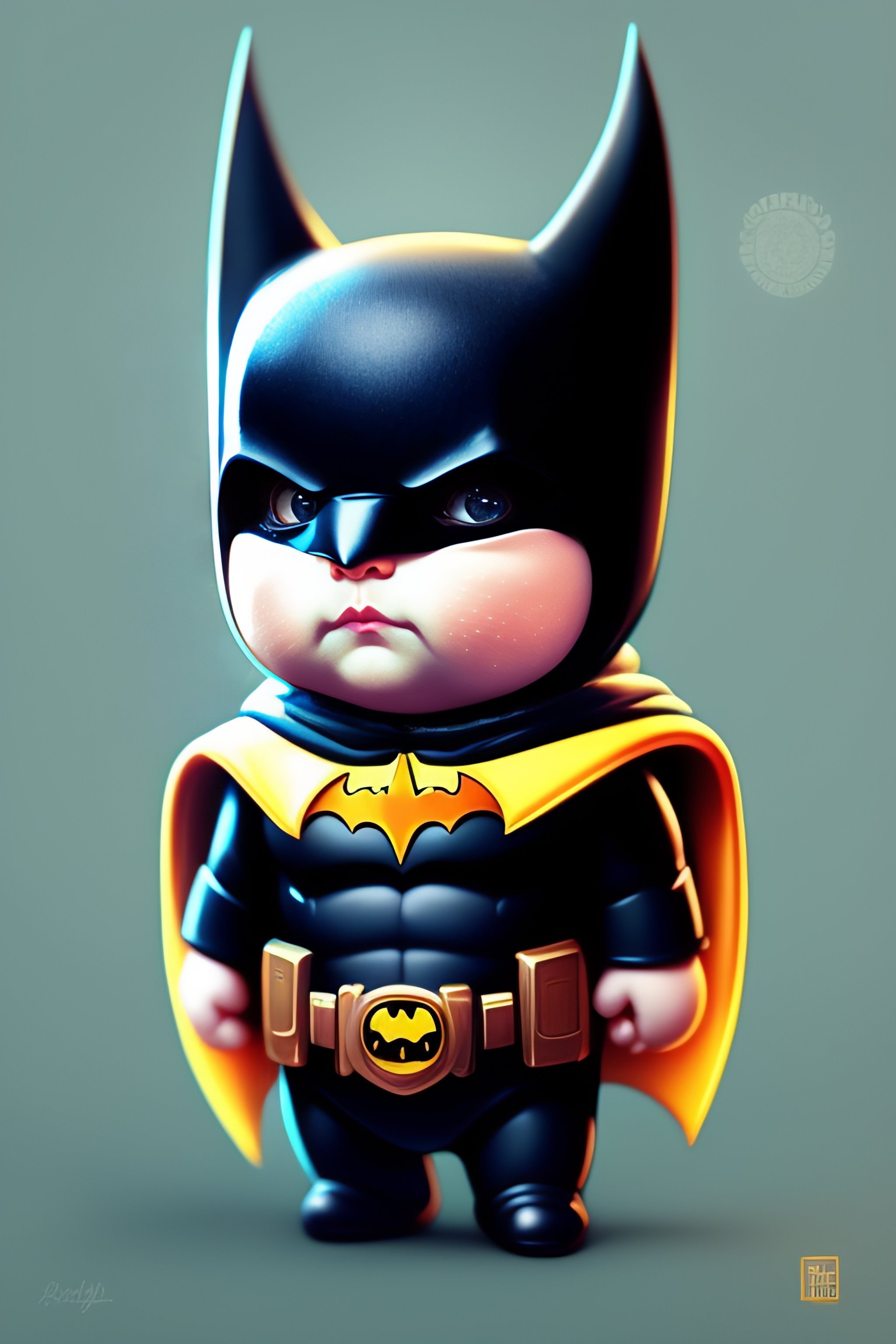Lexica - Cute and adorable cartoon batman baby, fantasy, dreamlike ...