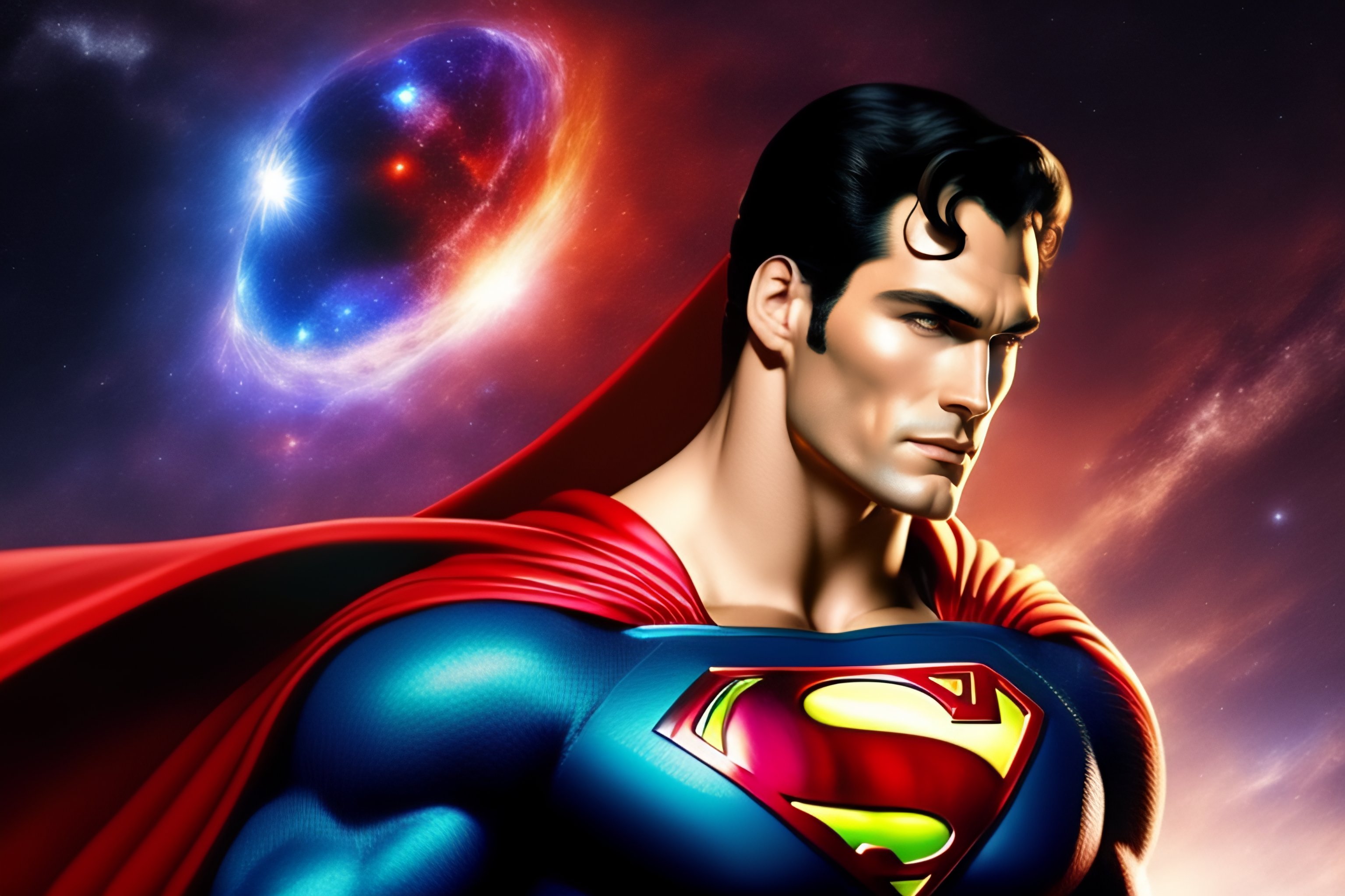 Galaxy Space Superman Symbol