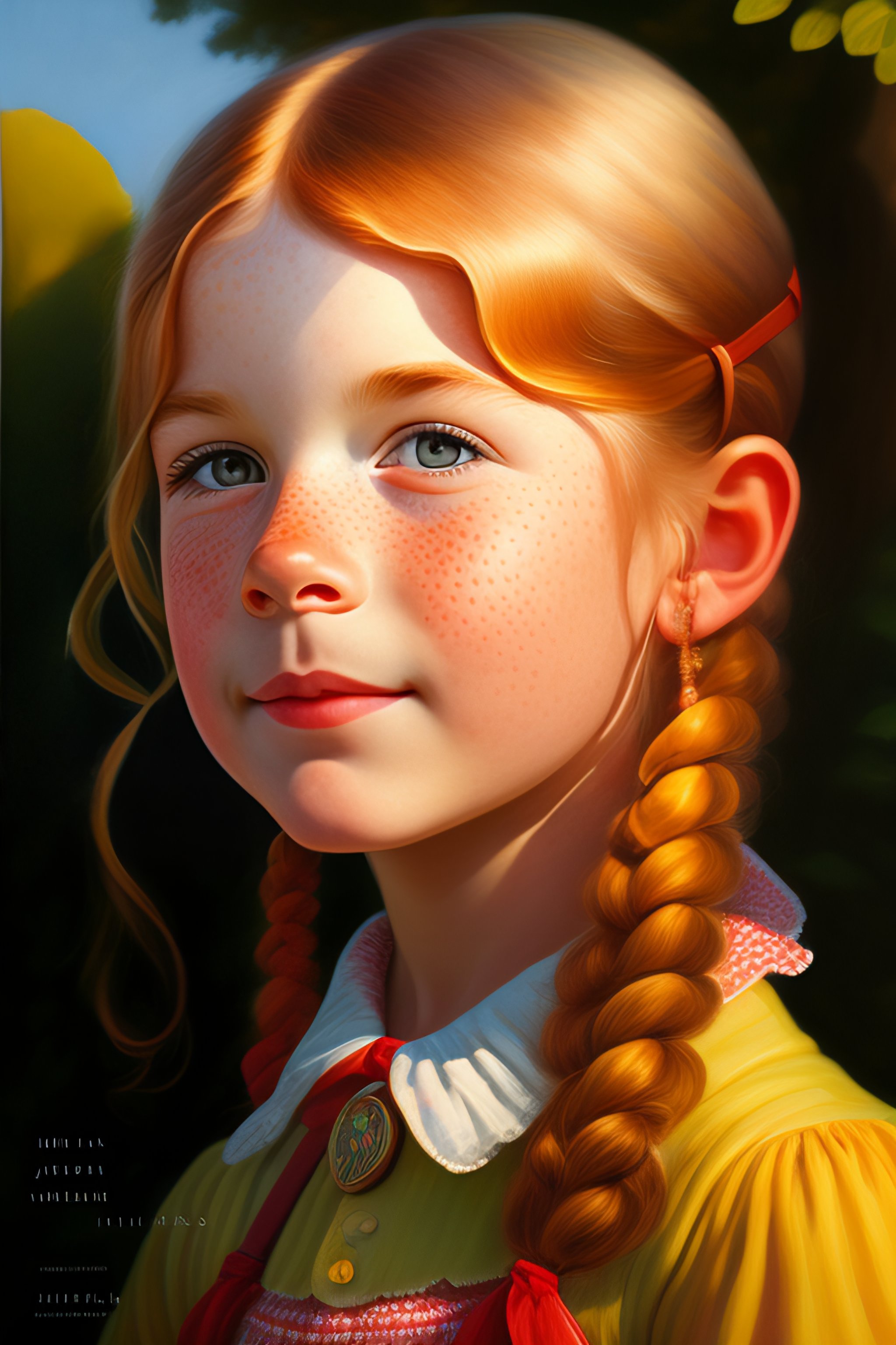 Lexica - Portrait Pippi Longstocking at Villa Villekula. Detailed face ...