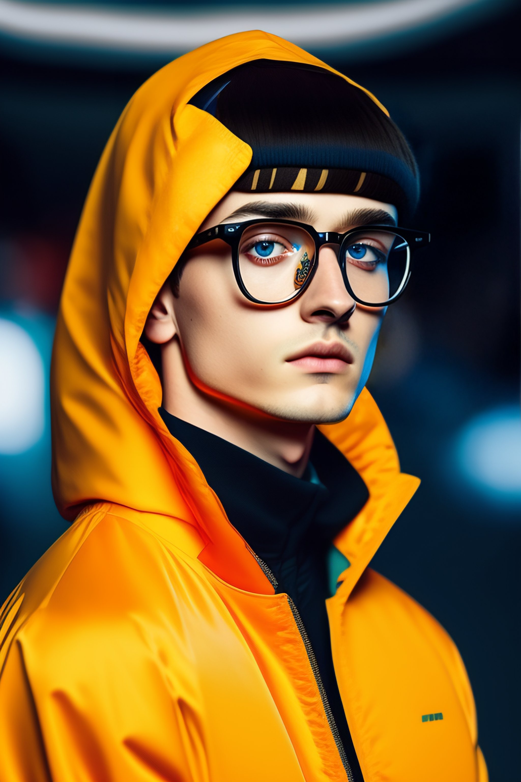 Lexica - Oliver Tree with a bowlcut, montbell windbreaker jacket