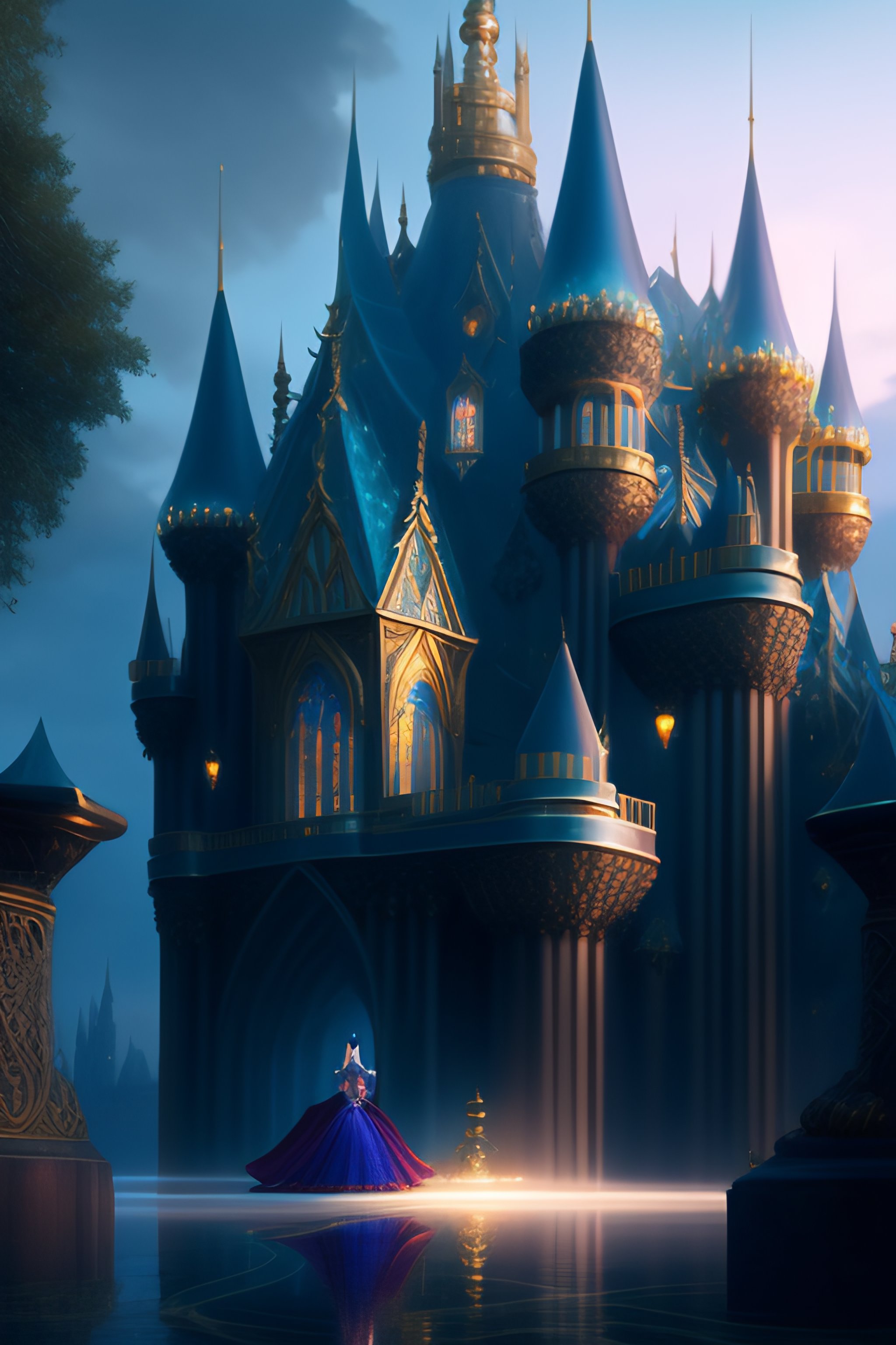 Lexica - Abstract dark fantasy romance book cover of cinderella's glass ...