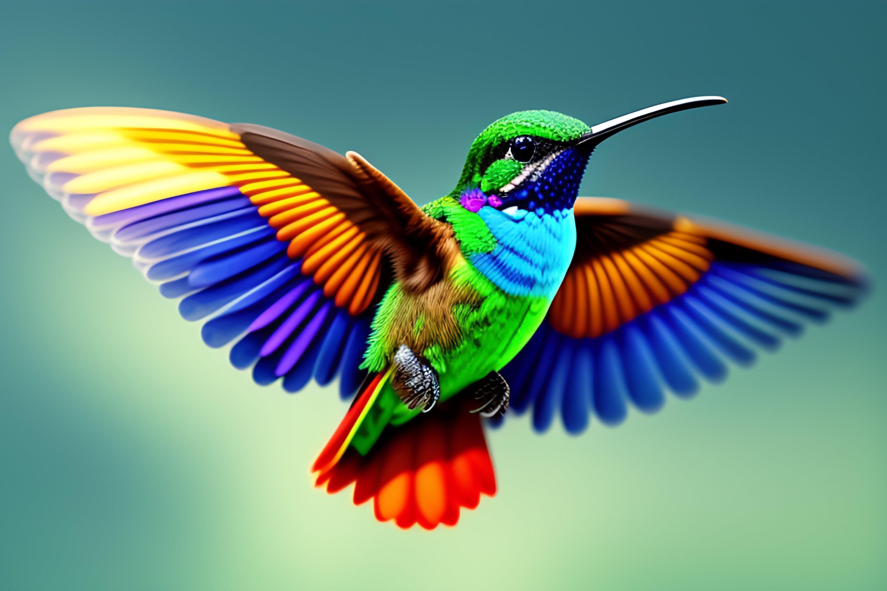 Lexica - Superhero hummingbird, in vapourware style, high quality