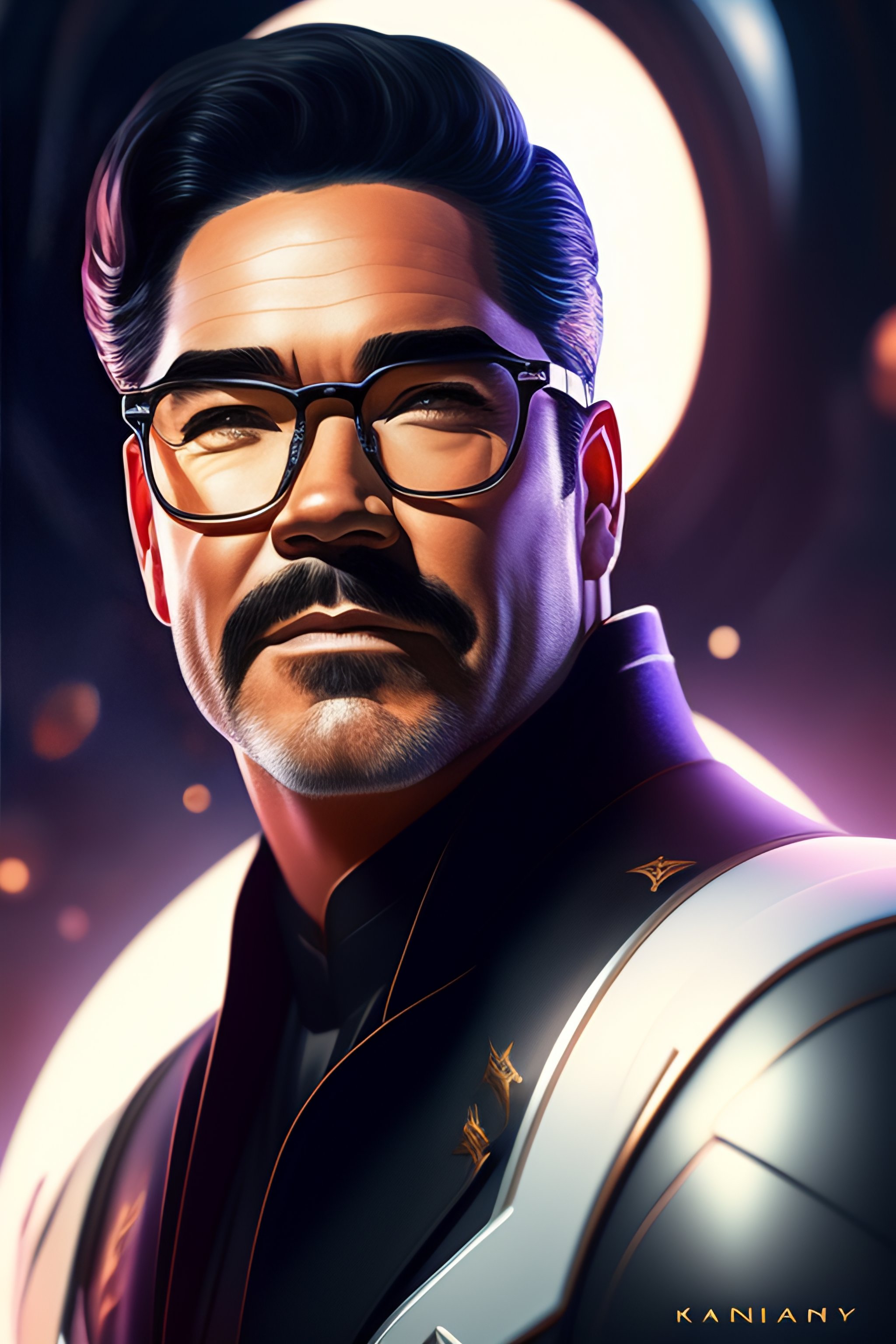 Lexica - Portrait of dean cain with black glasses white and black hair ...