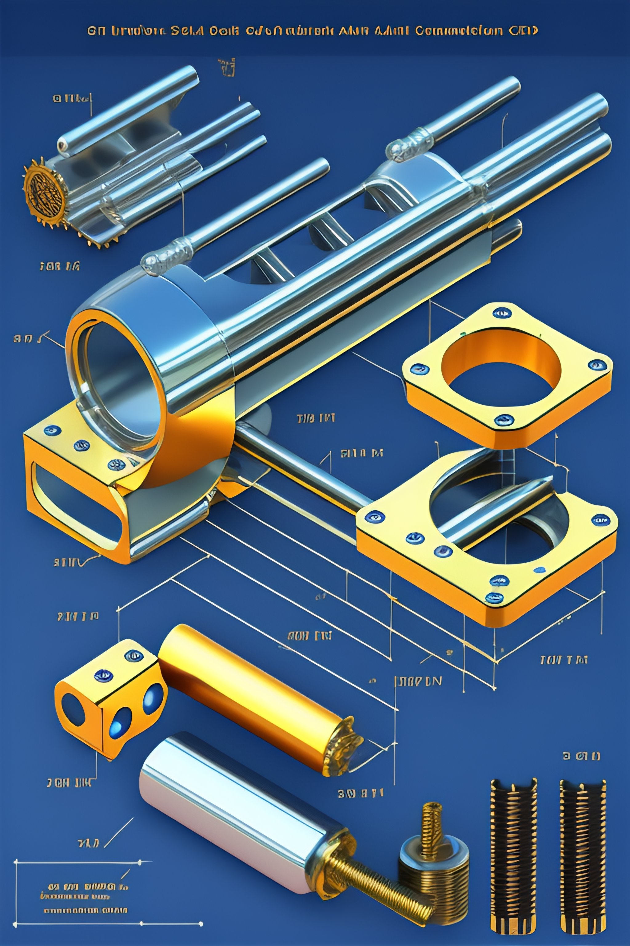 Lexica - Adjustable shaft support cad engineering gear mechanism helical artstation assembly ...