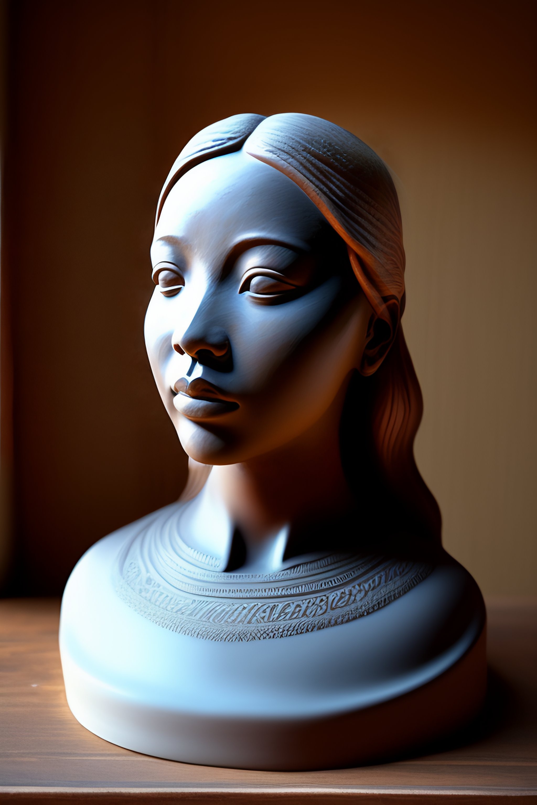 Lexica - Clay human sculpture