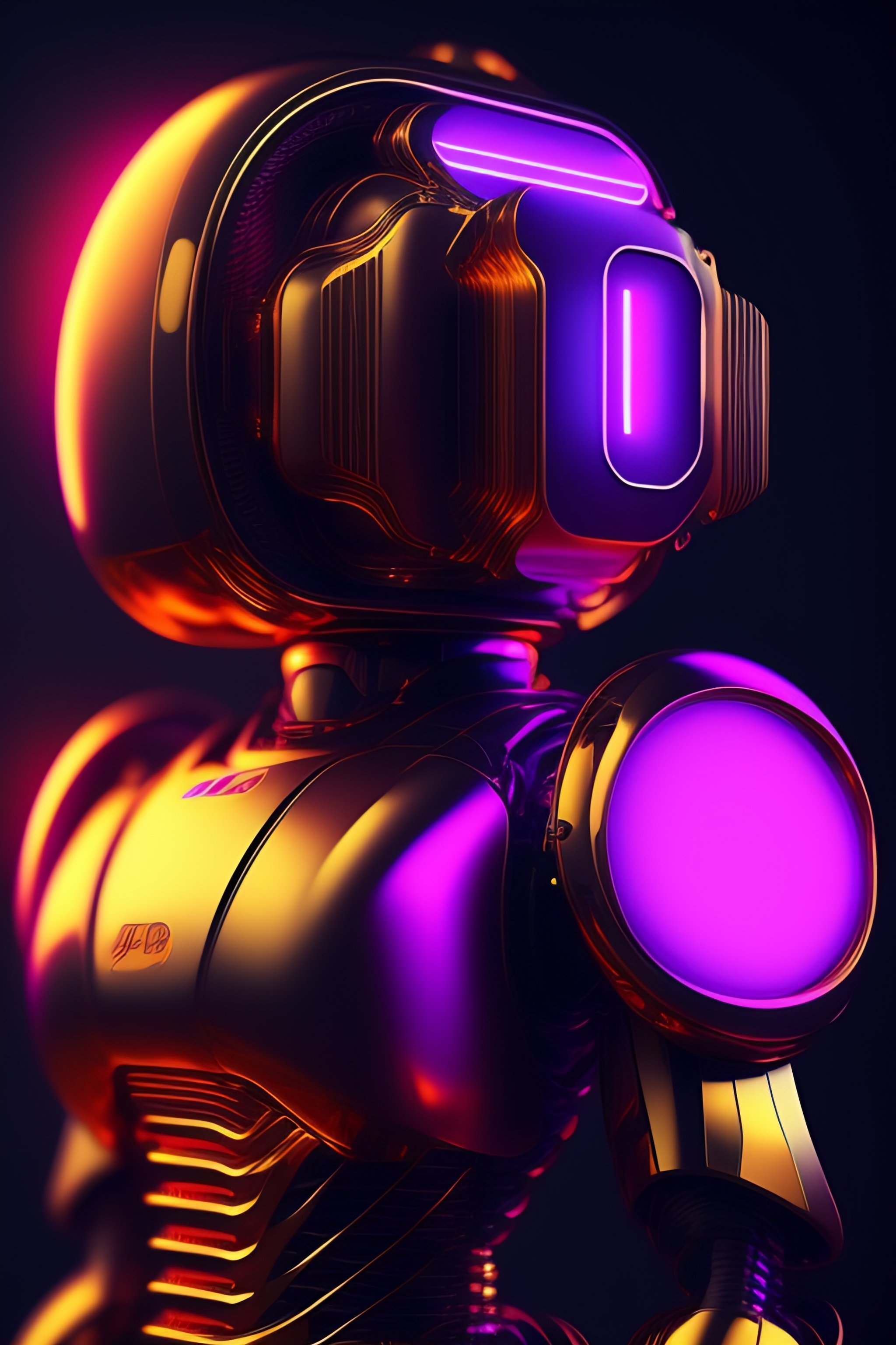 Lexica - 8k ultra realistic, high definition , robot, neon light