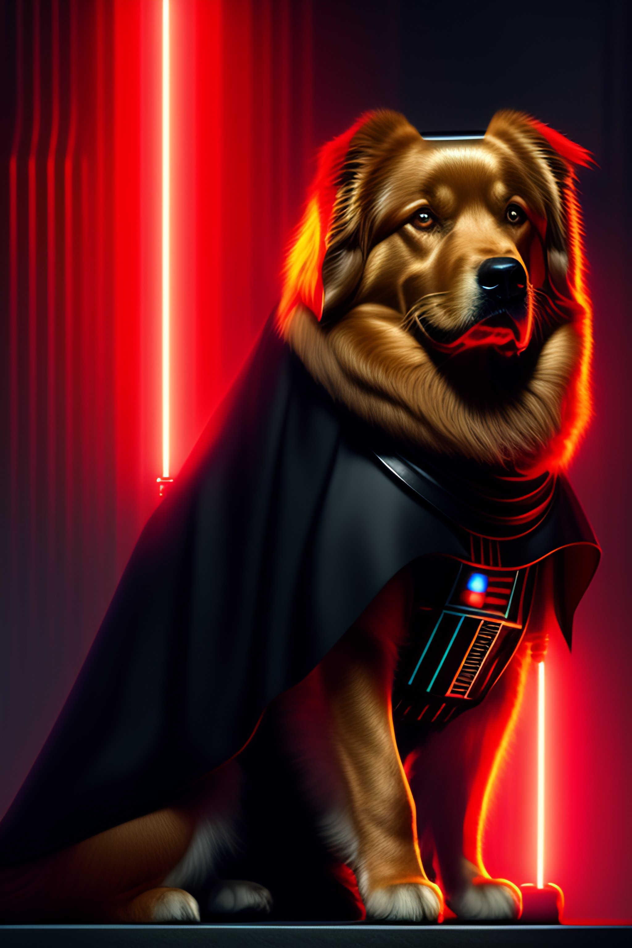 Lexica - Star Wars scene artificial intelligence a golden retriever dog ...