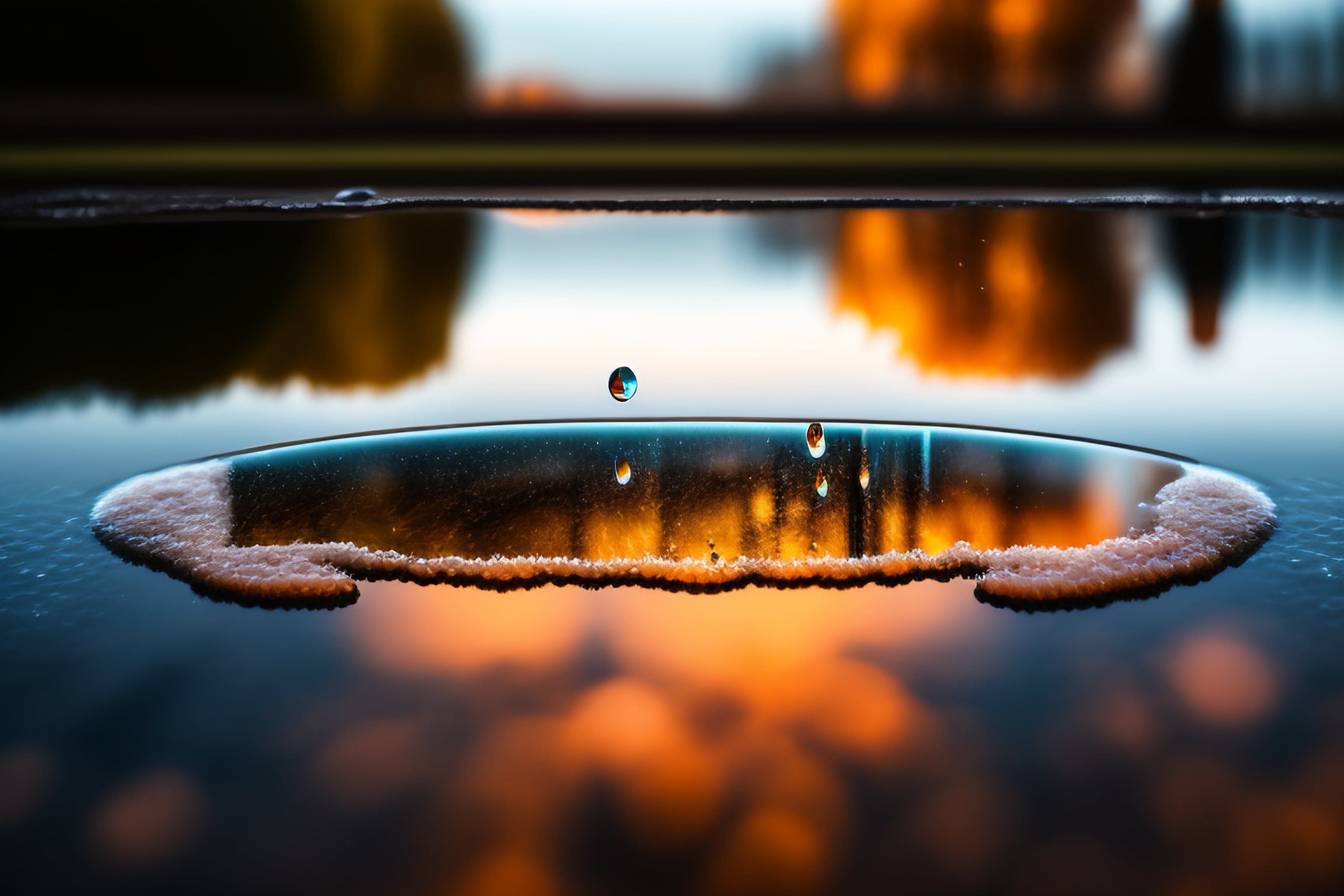 Lexica - Reflection of water into an old dirty mirror