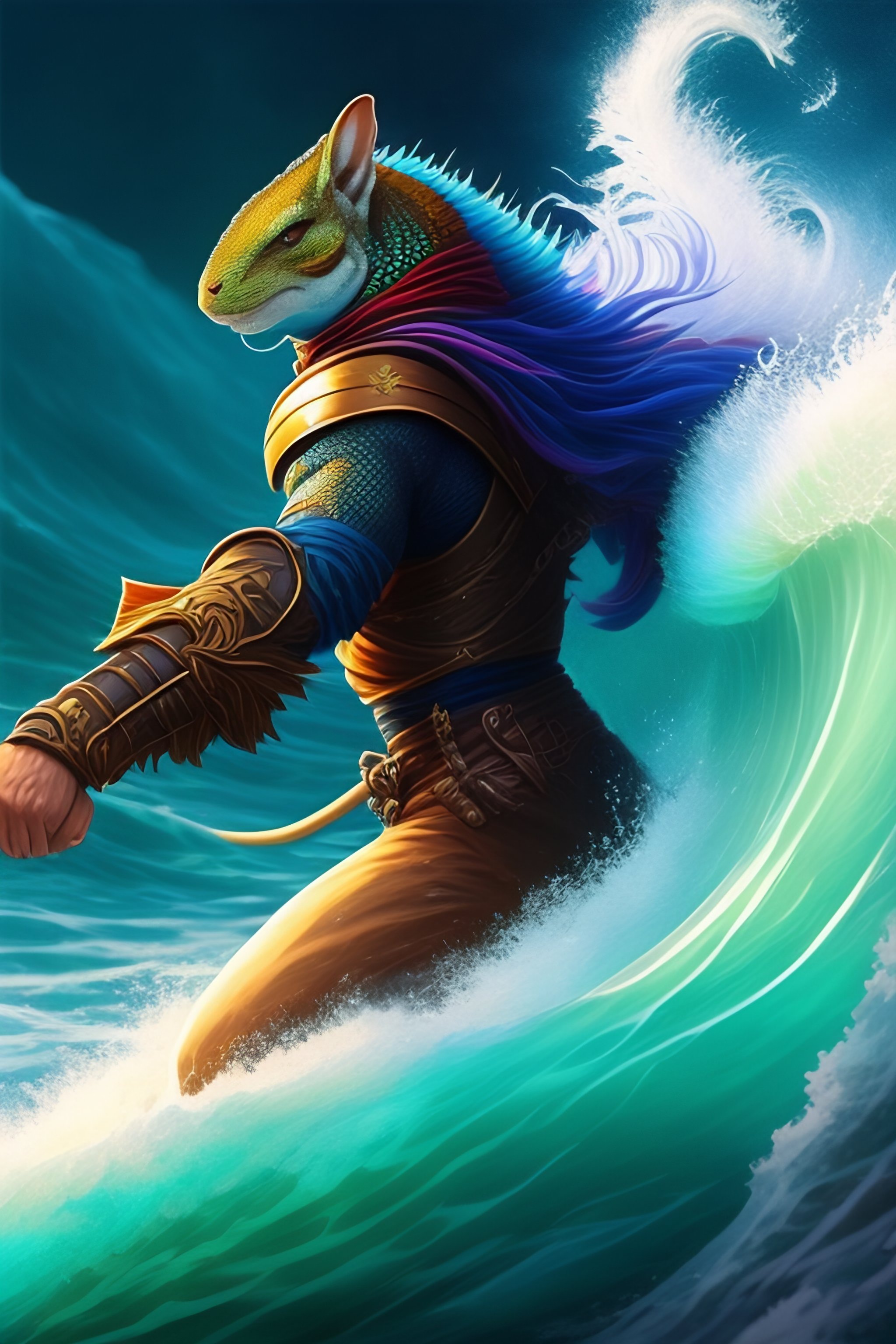 Lexica - Character avatar in a new RPG battle game. A lizard-like being ...