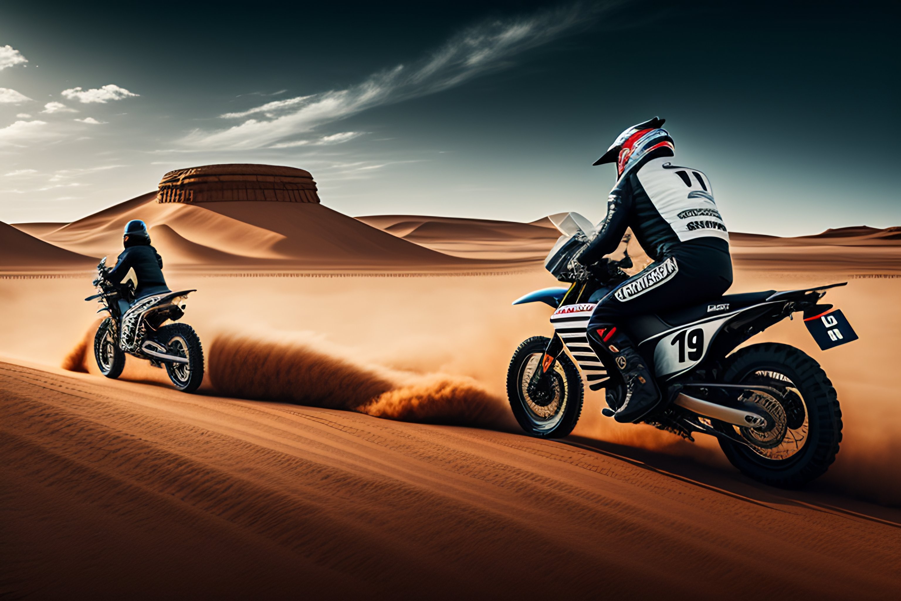 Lexica - Two motocyclists riding, style simon stalenhag,8k resoultion ...