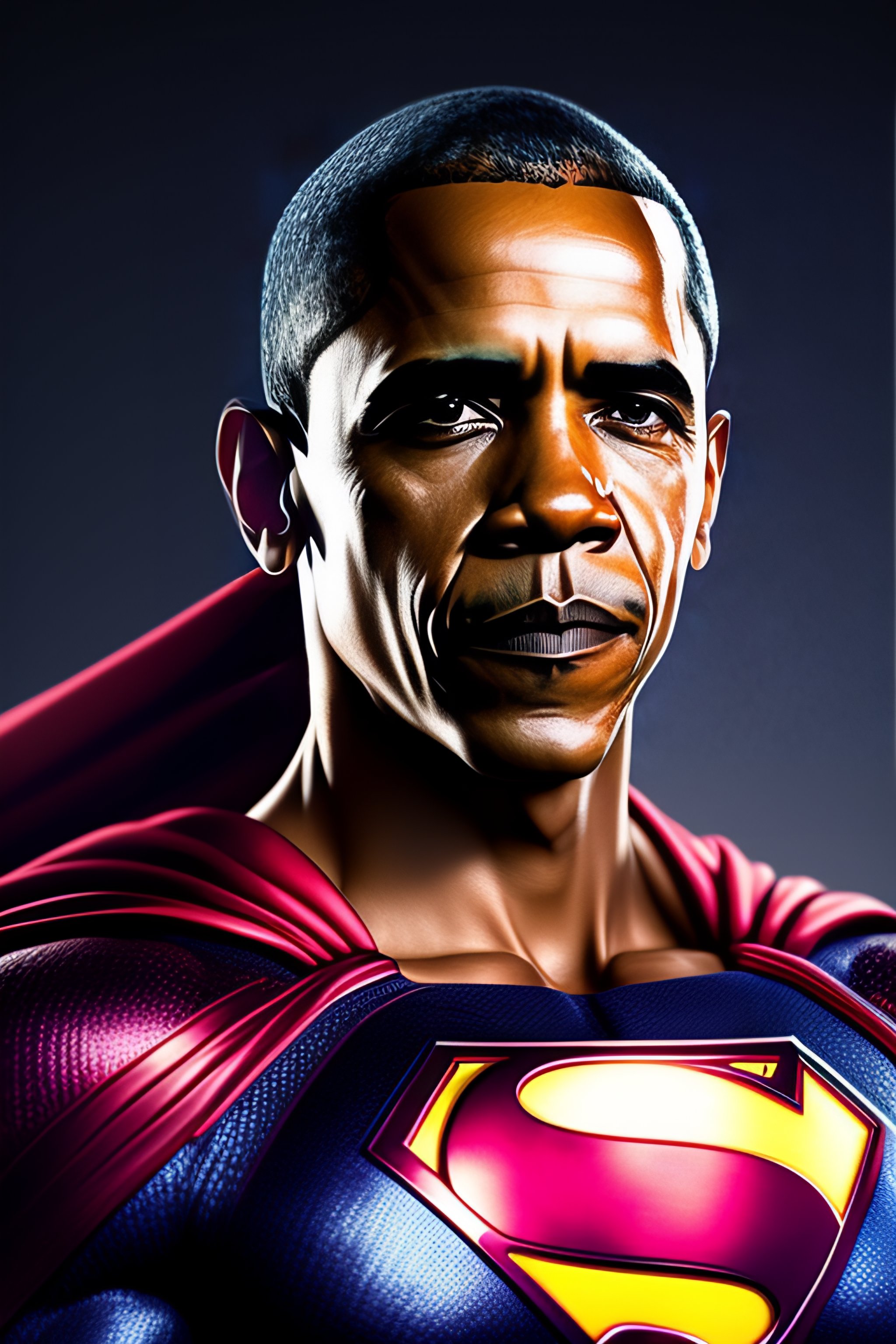 Lexica - Barack obama as superman, realistic image, 4k, 8k, real face ...