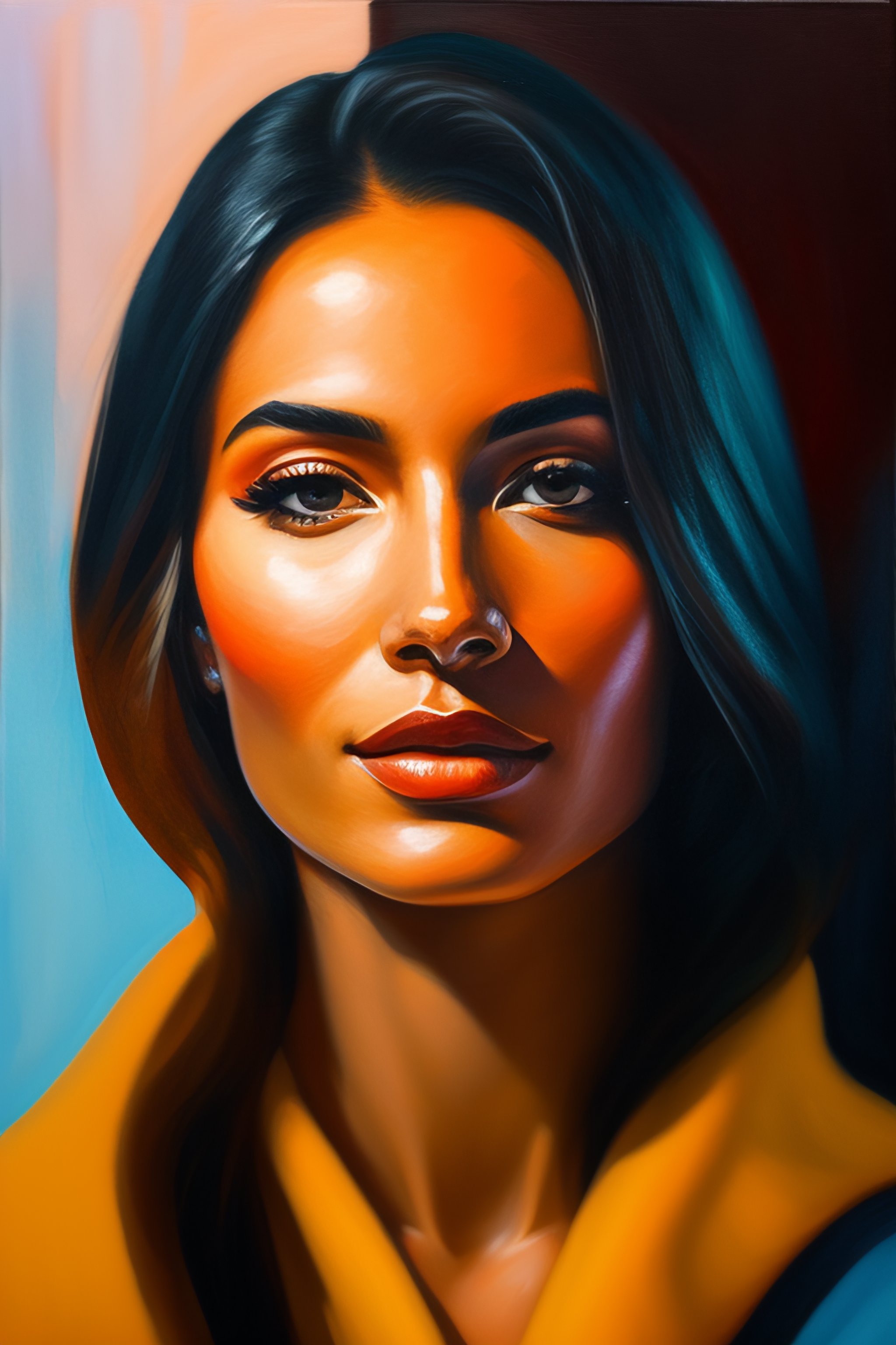Lexica - Abstract oil portrait