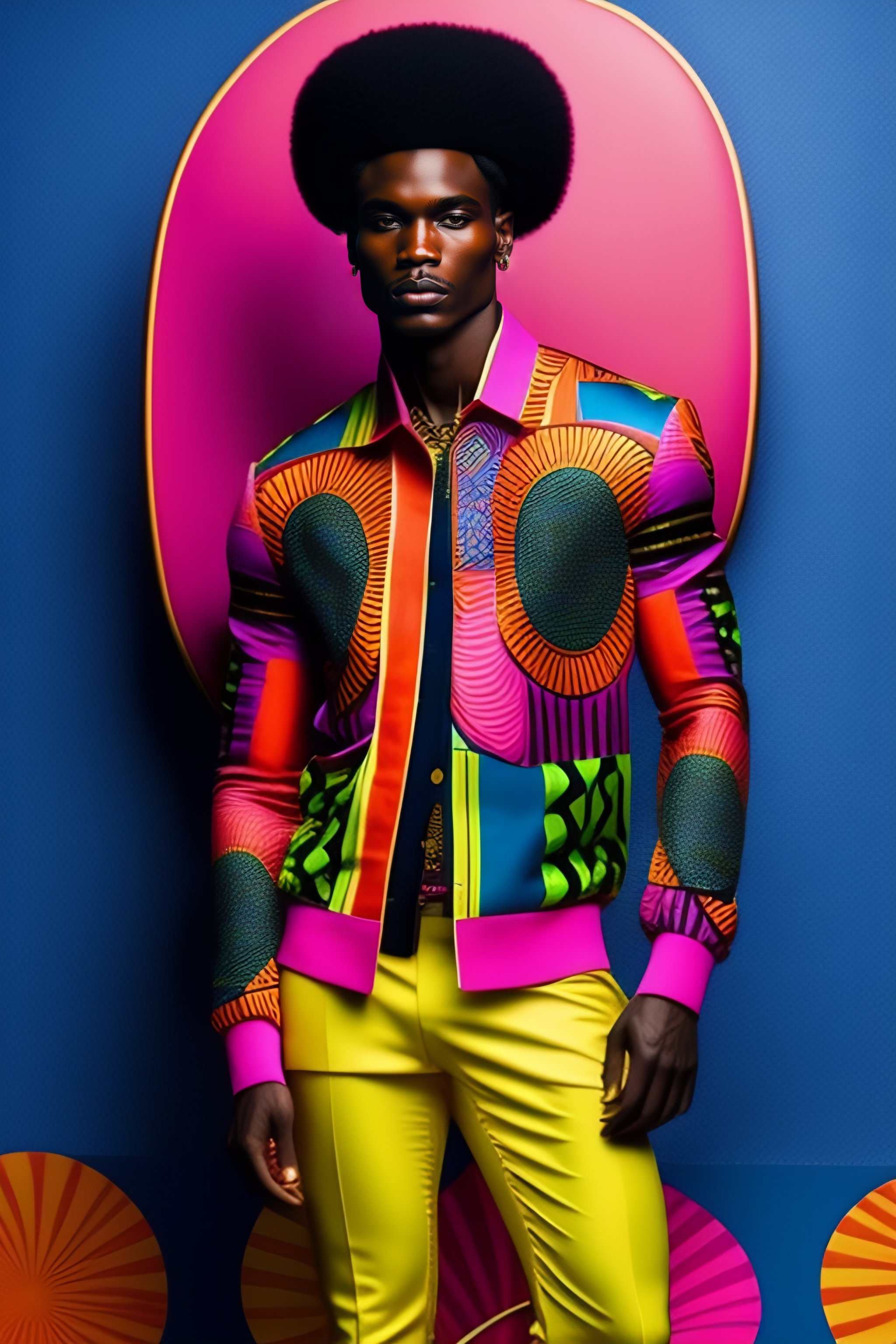 Lexica - Afro dandy, athletic shape, neither man nor monkey, 80's style ...