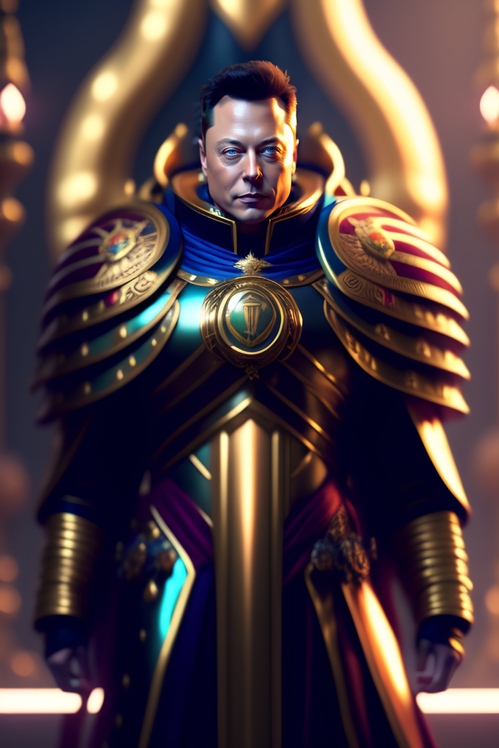 Lexica - Elon musk as the god emperor of mankind warhammer by greg ...