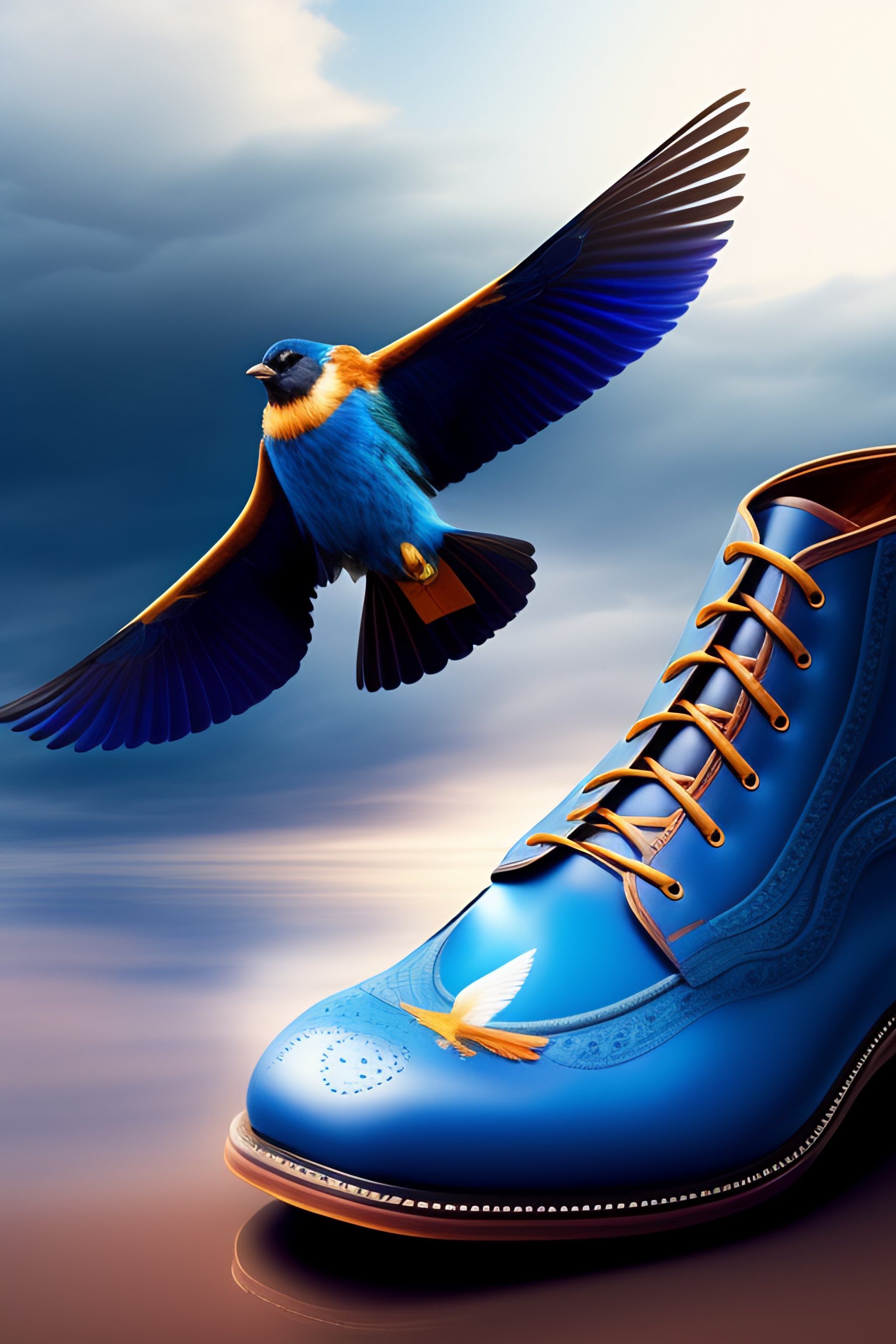 Lexica - Blue shoes of harry potter flying bird