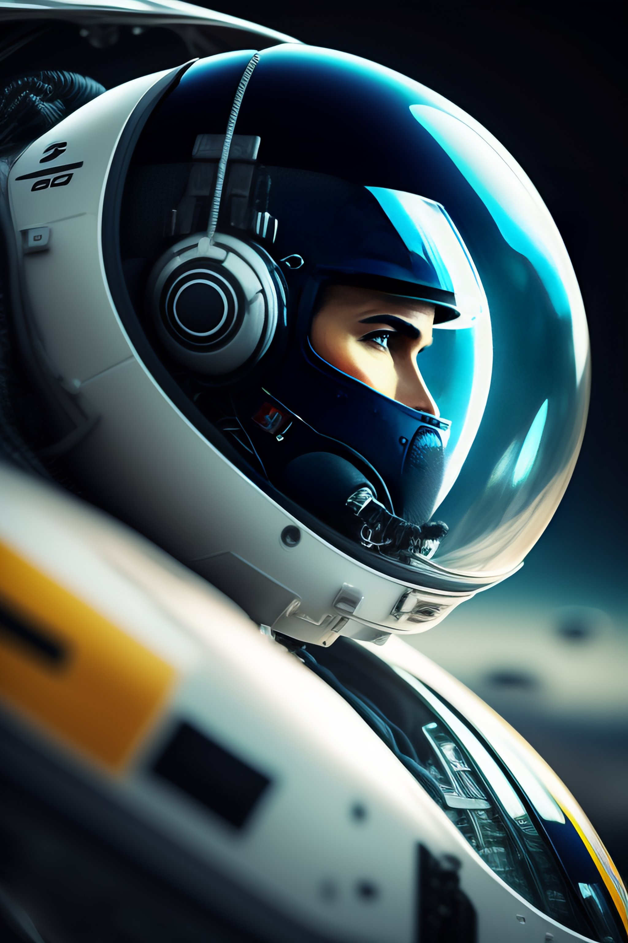 Lexica - Cyborg pilot, Tom Cruise , detailed minimalist interior ...