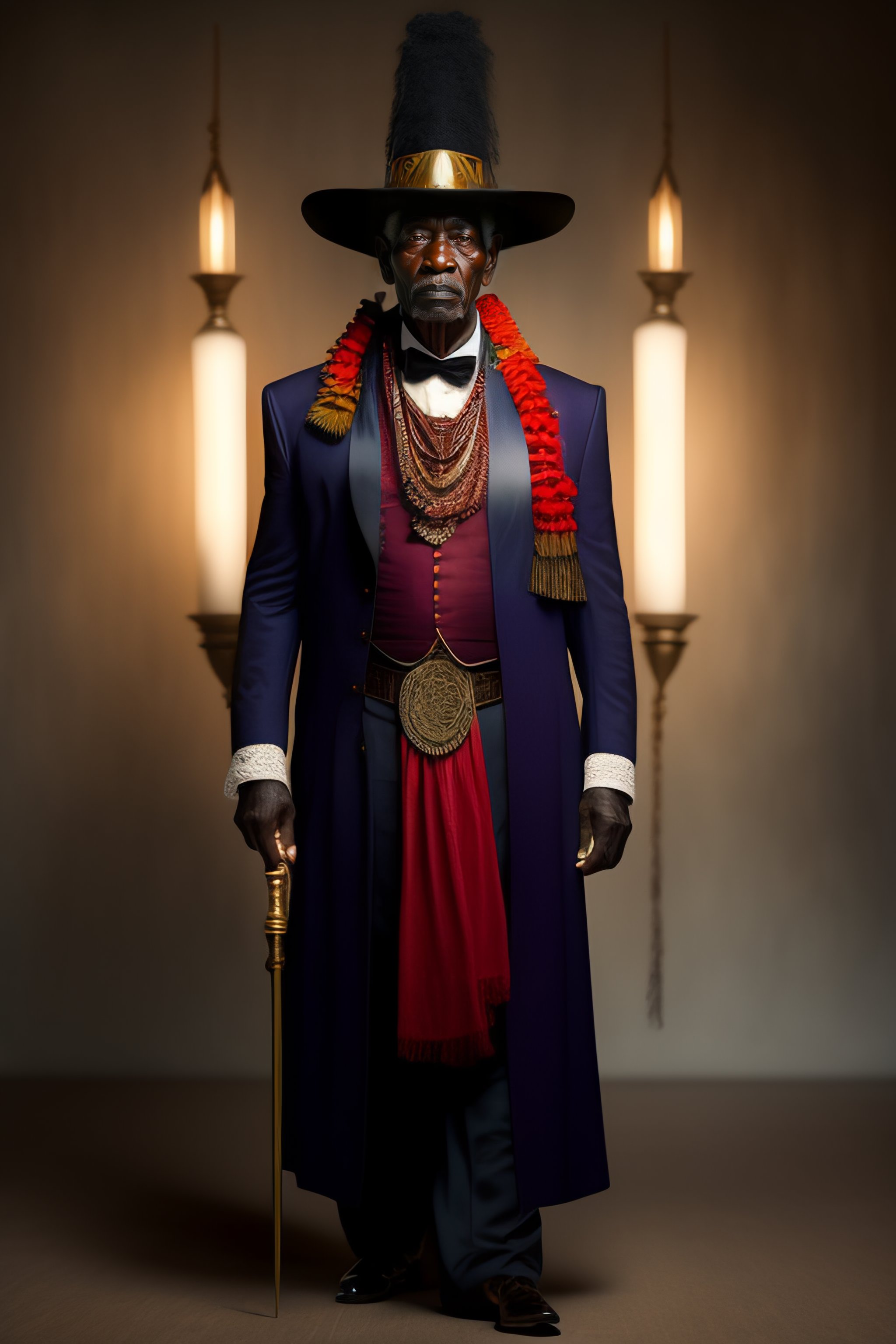 Lexica - Full shot body photo of a voodoo witch doctor old-fashioned ...