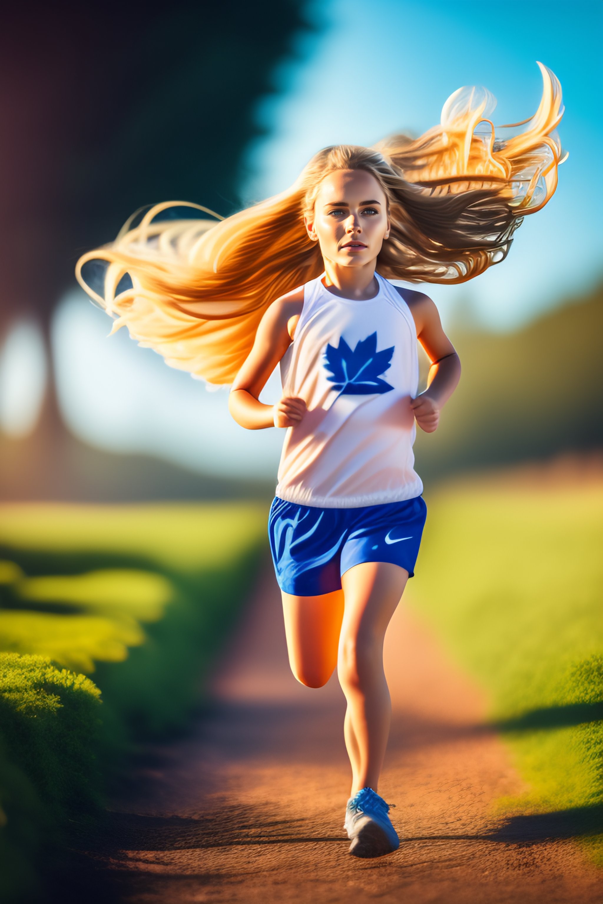 Lexica - Wide angle white skinned girl goddess running coverd by leafs ...