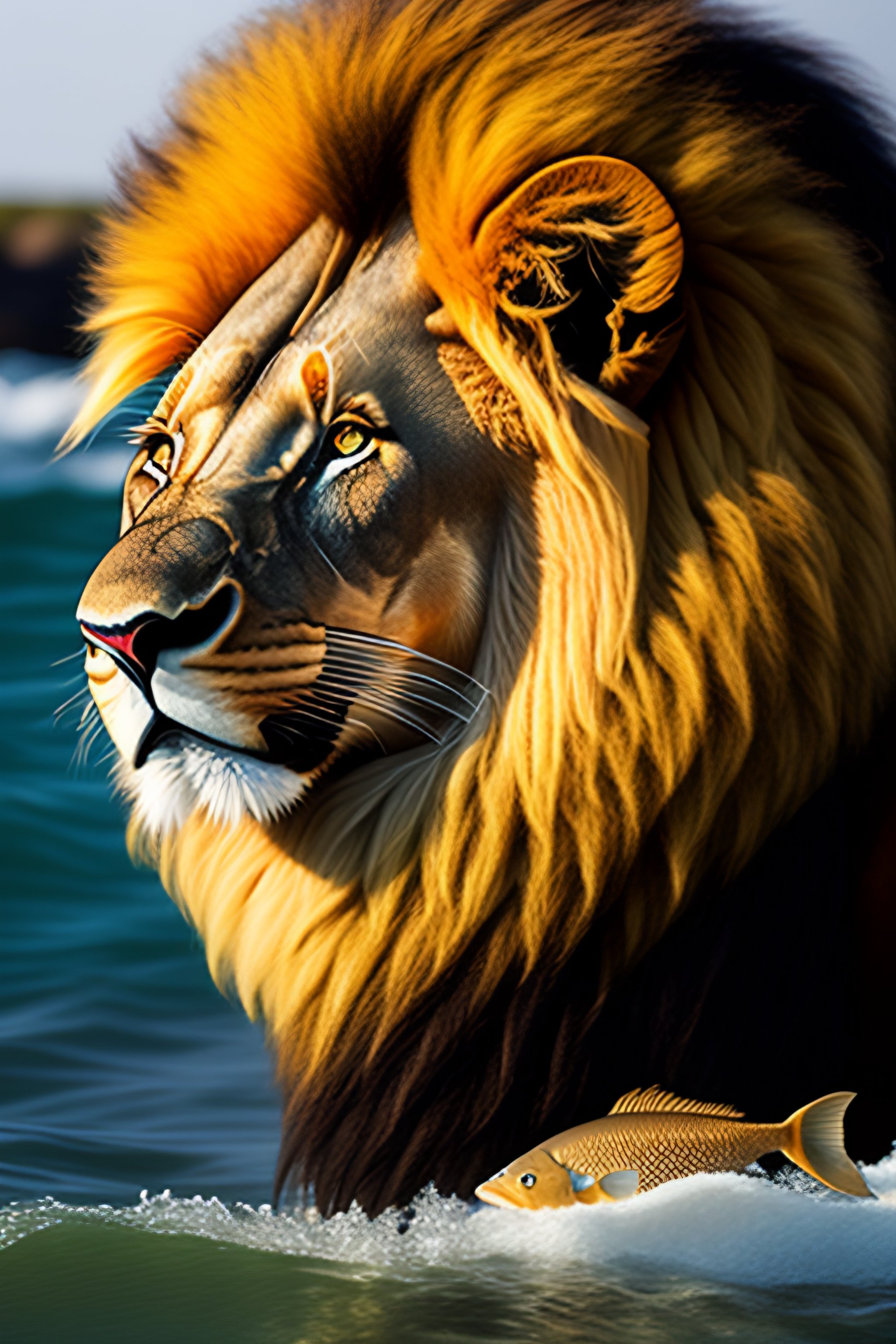 Lexica - Lion and a fish combined