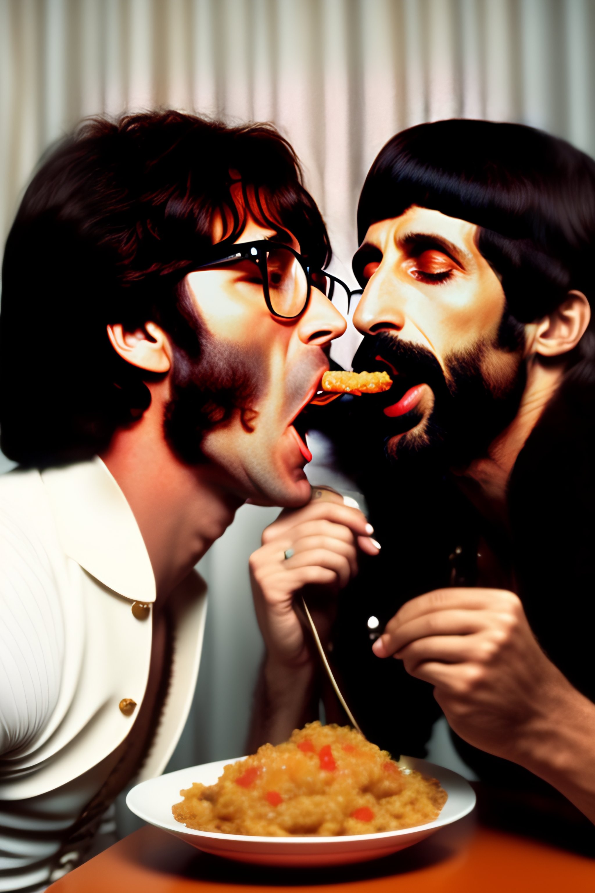 Lexica - John Lennon eating Ringo Starr