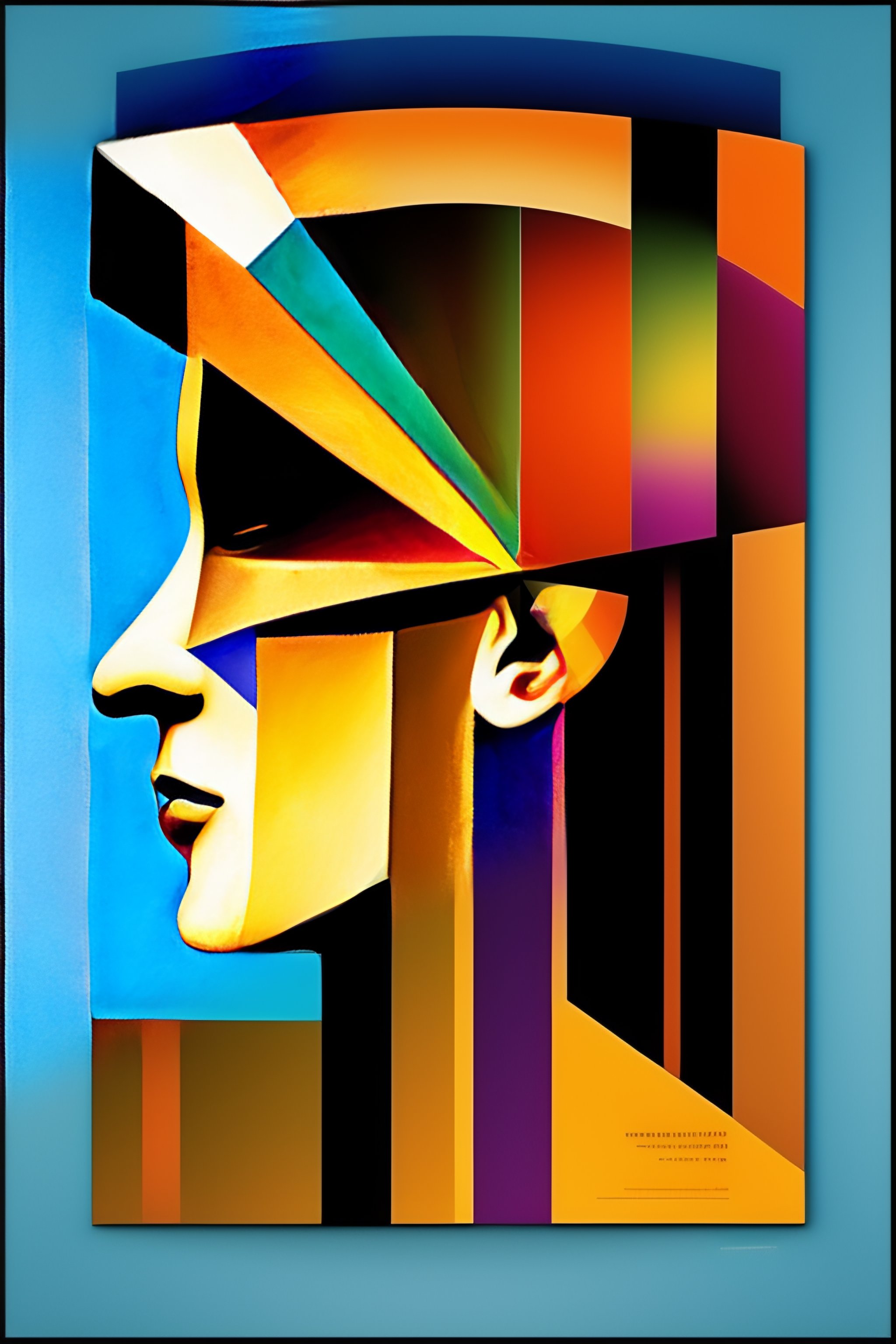 Lexica - Cubist depiction of a human head with increased brain activity