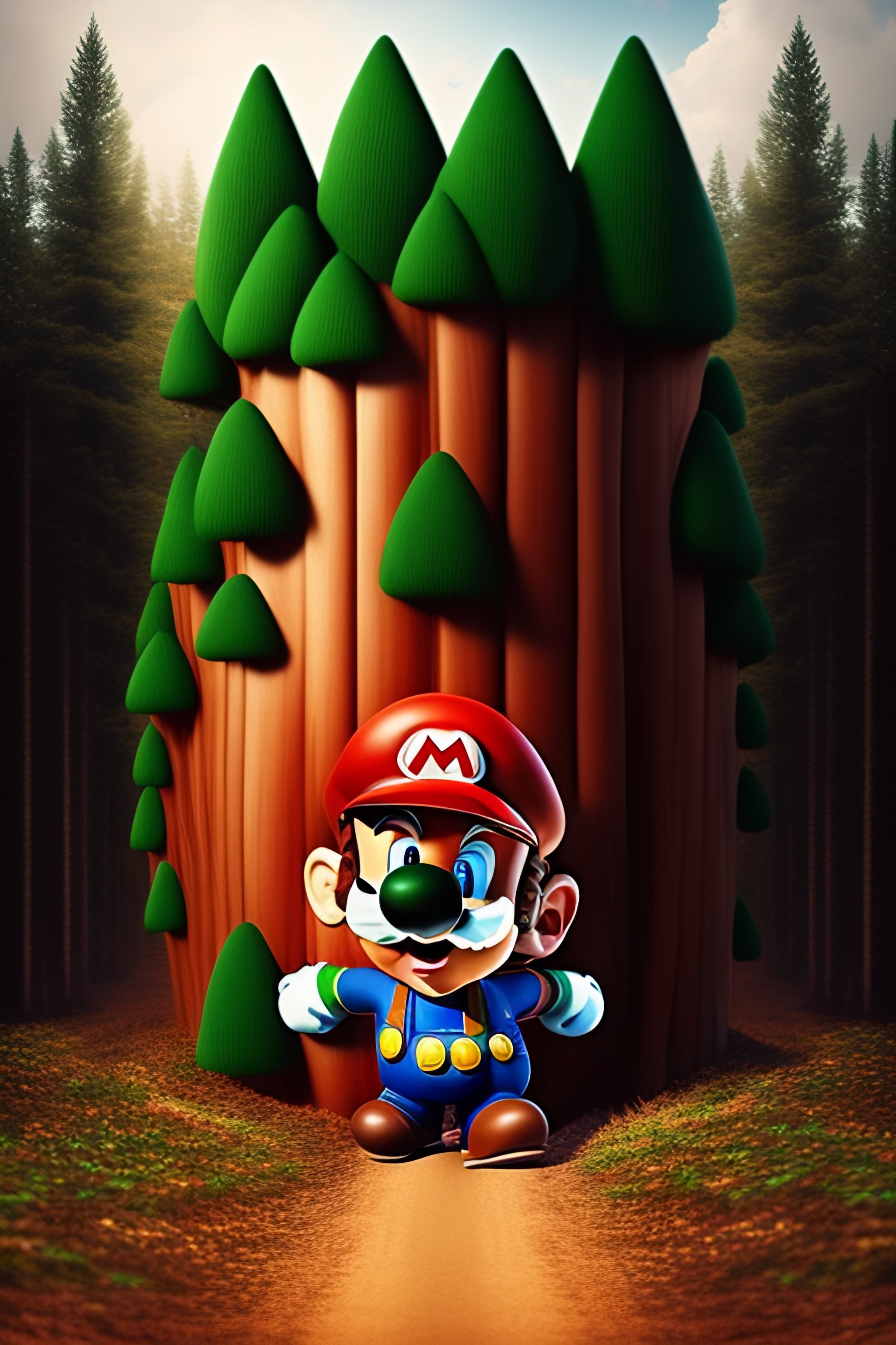 Lexica - Super mario on a forest