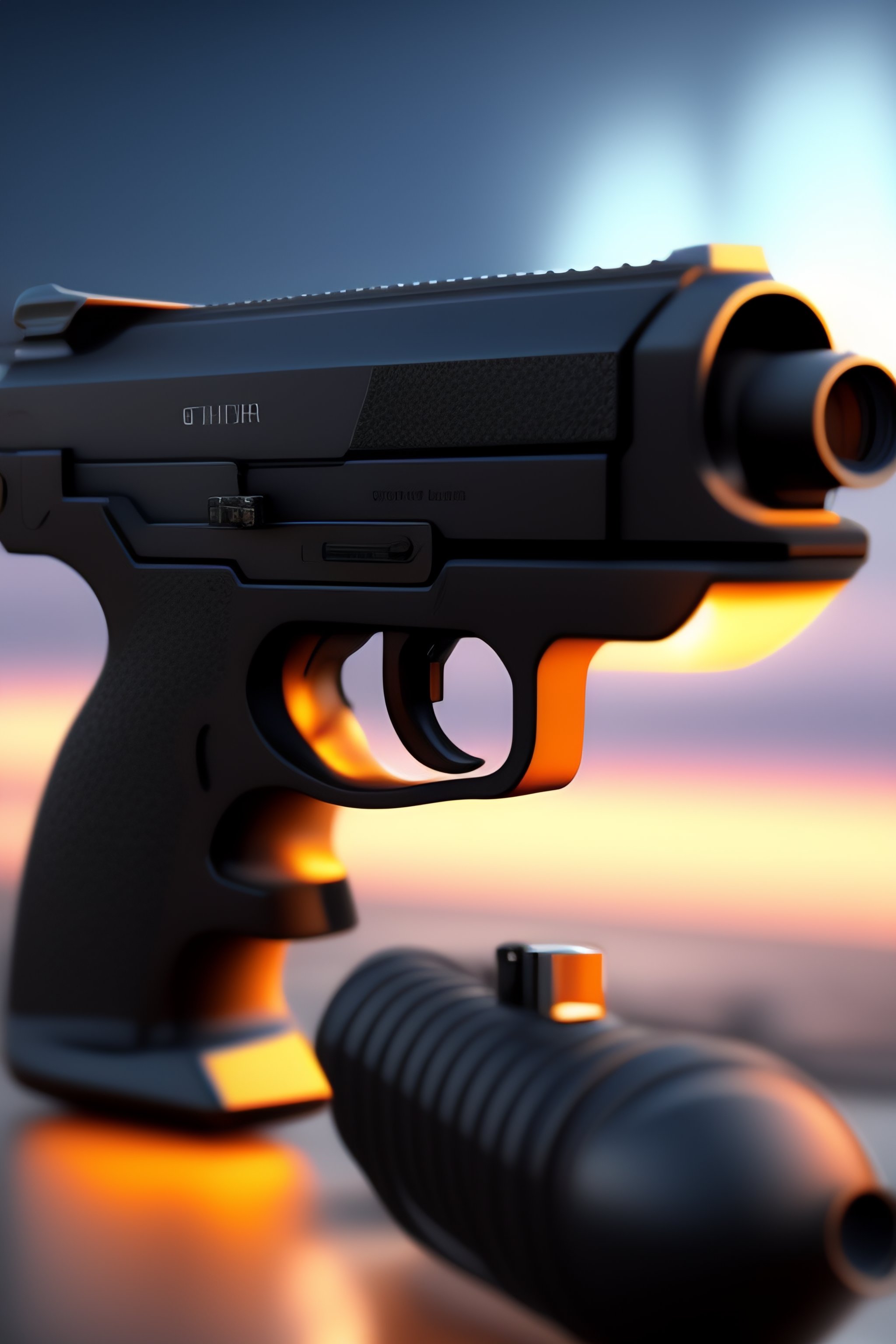 Lexica - Black crystal gun,4 K,ray tracing