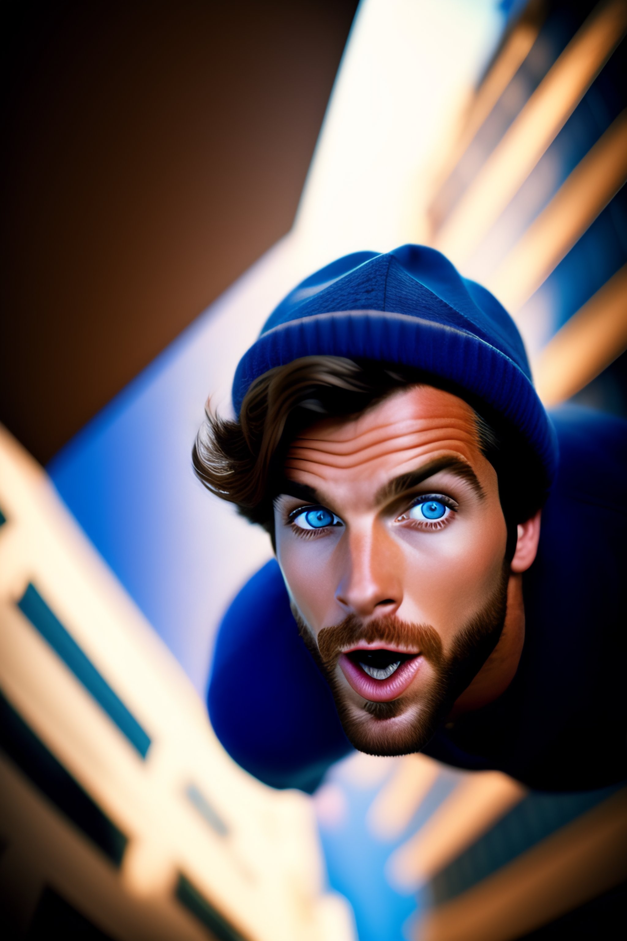 Lexica - A professional super low angle wide polaroid portrait photo of ...