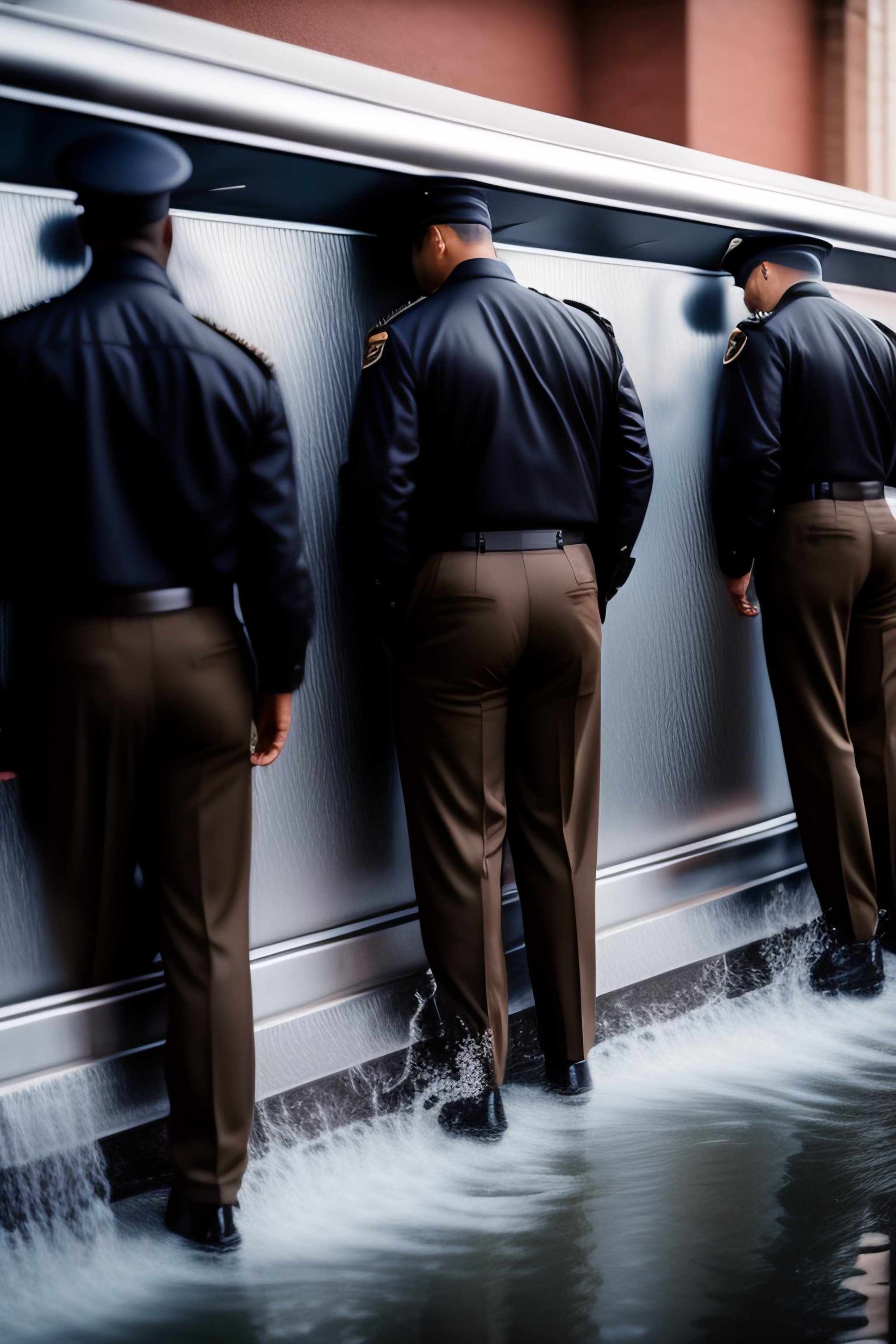 Lexica - Photograph of guys using urinals