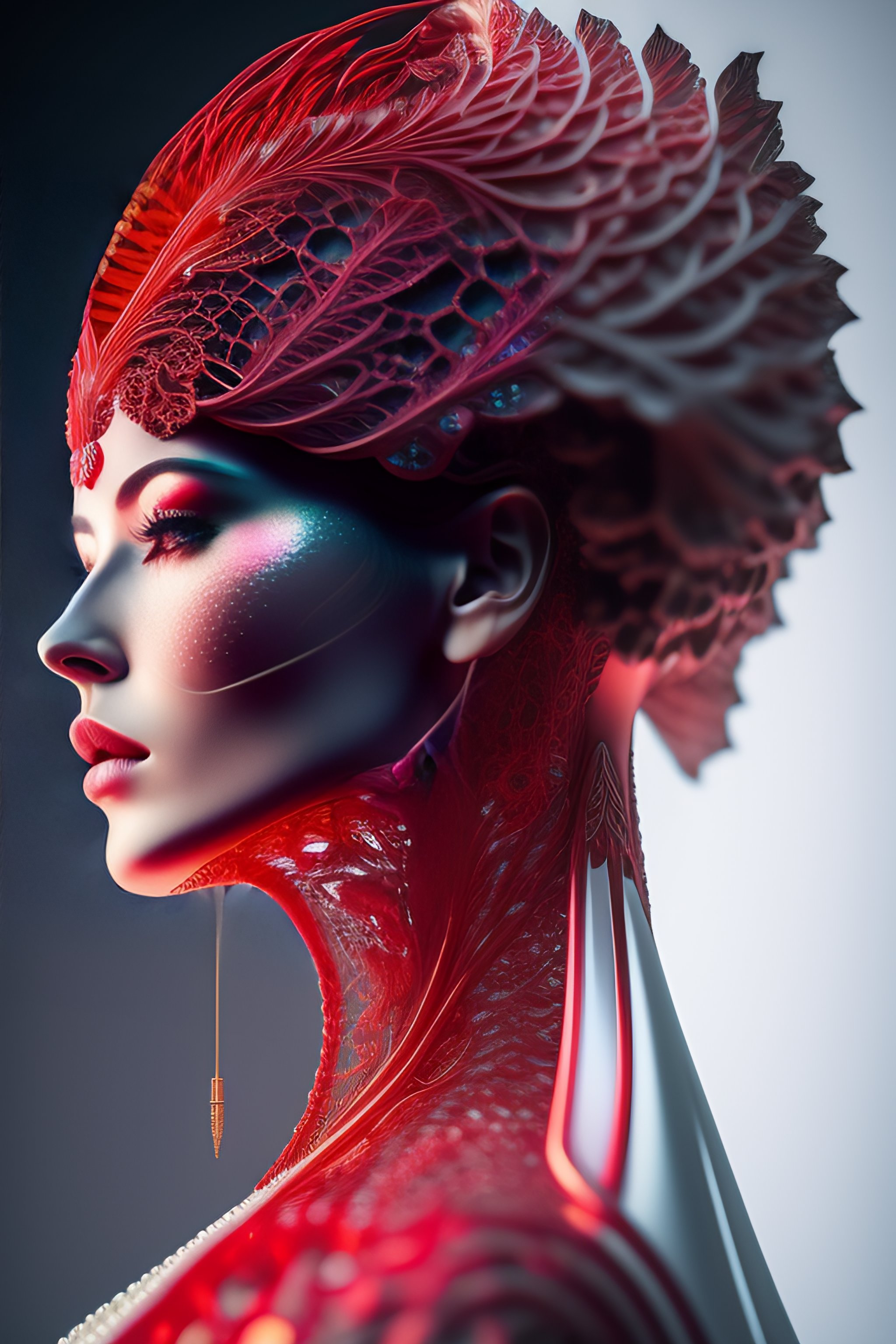 Lexica - Complex 3d render ultra detailed of a beautiful profile angel ...