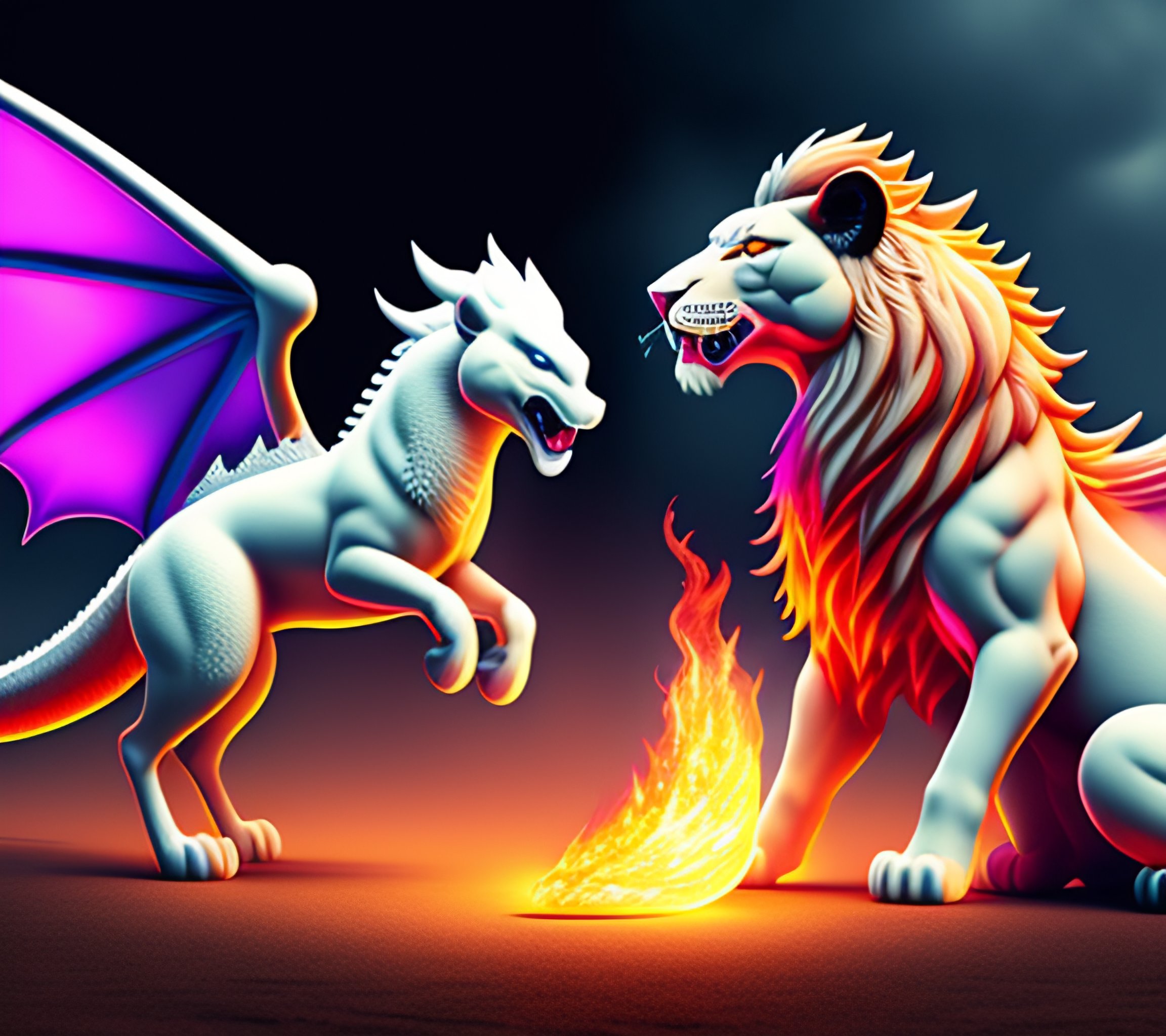 Lexica - I need the image of a white dragon with a dragon face and ...