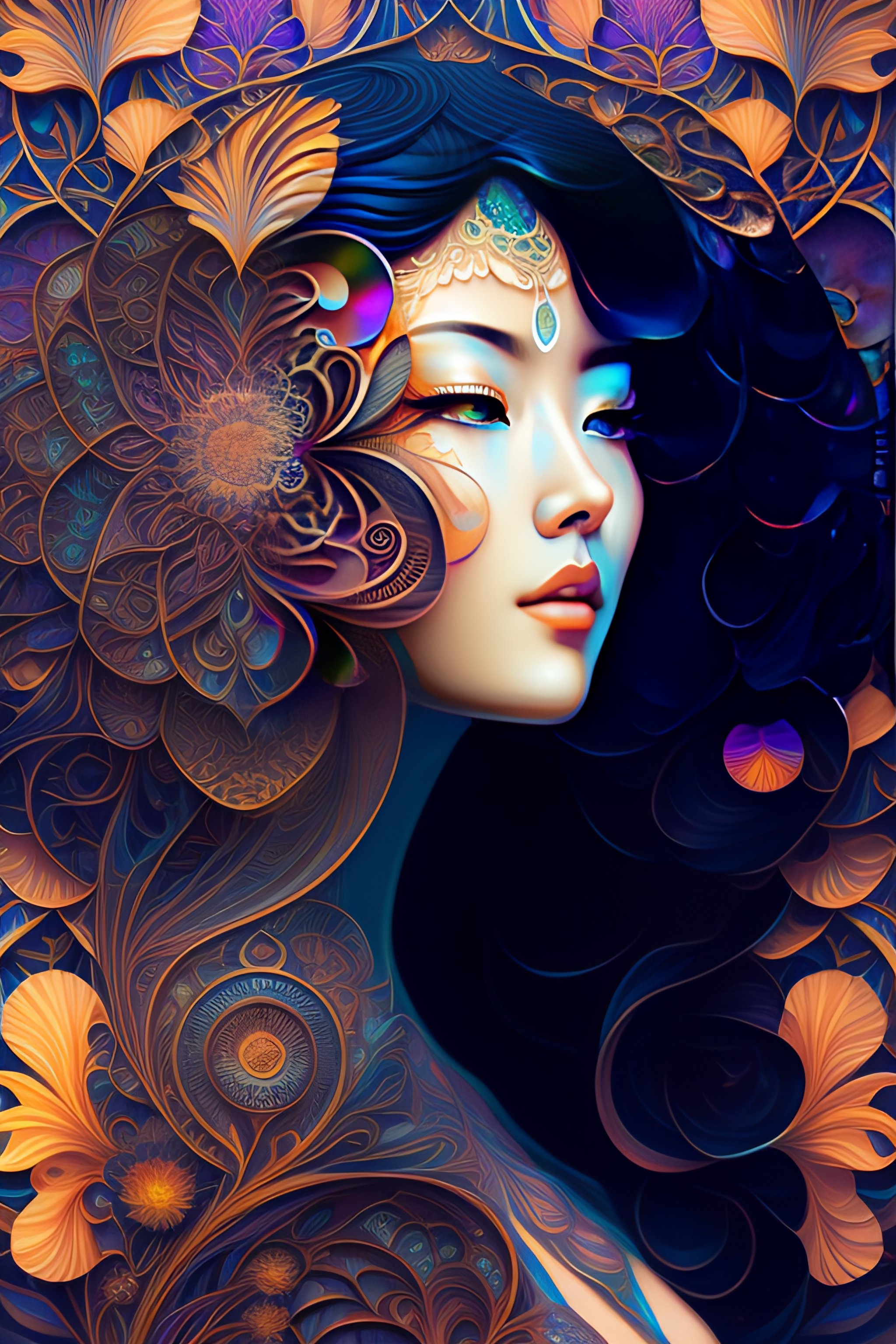 Lexica - Human flower by Android Jones, Earnst Haeckel, James Jean ...