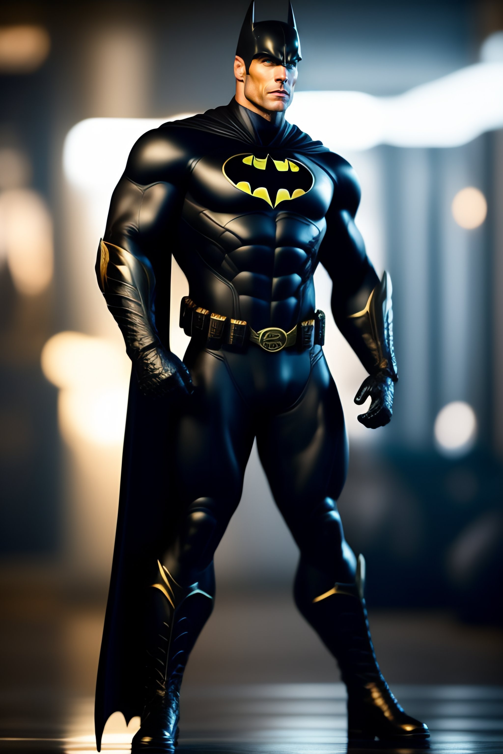 Lexica - Johnny sins as bruce wayne with batsuit in batman movie, full body