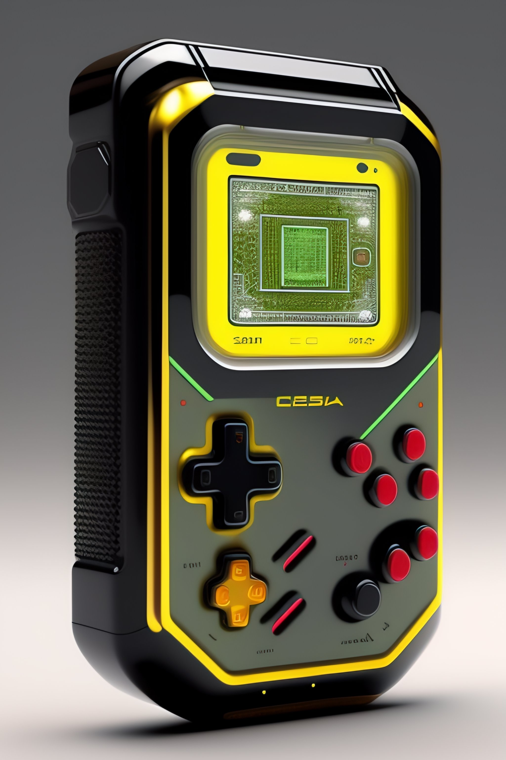 Lexica - Futuristic mechanical gameboy console. highly detailed digital ...